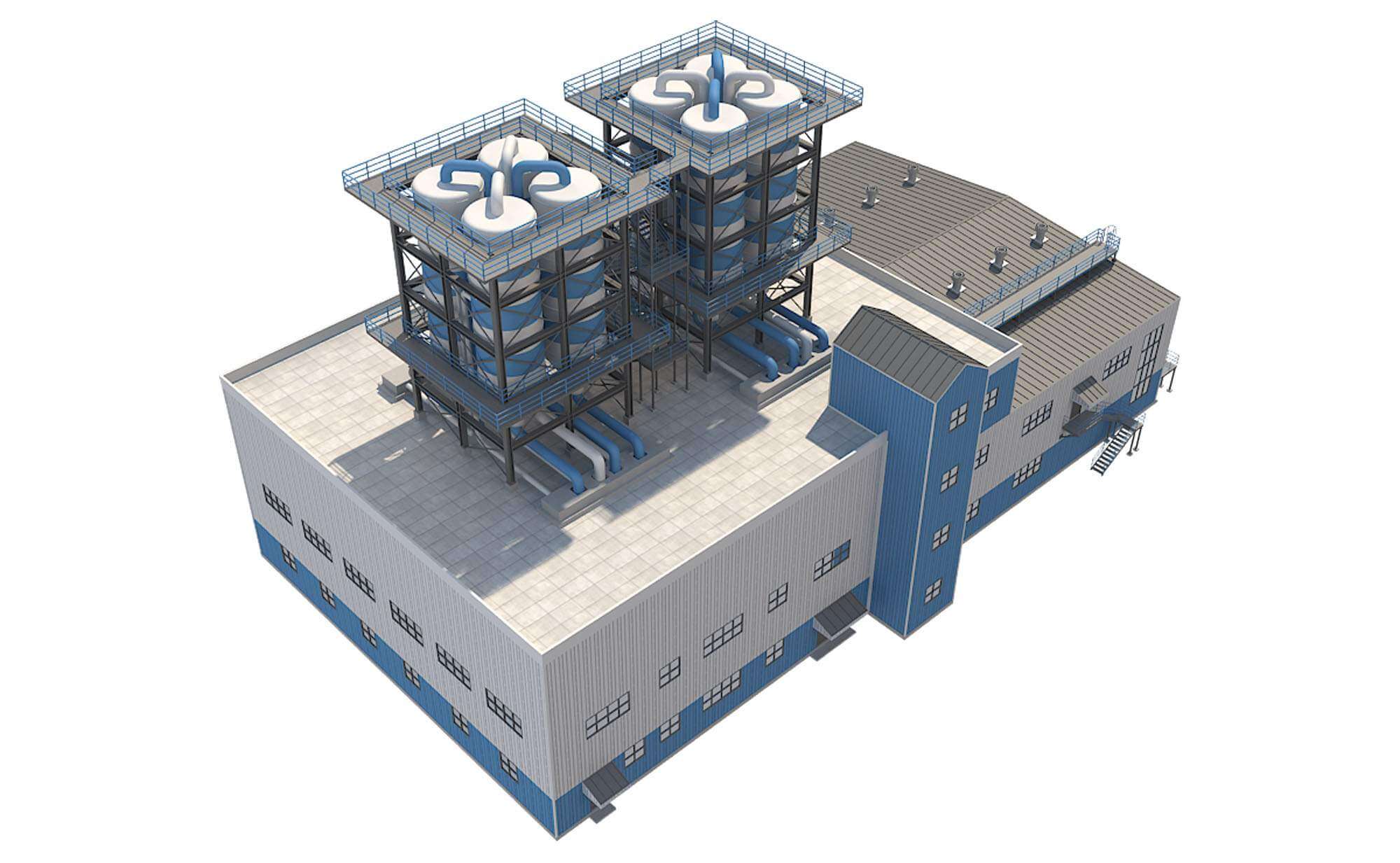 Industrial Building - 3D Model by virtual3d