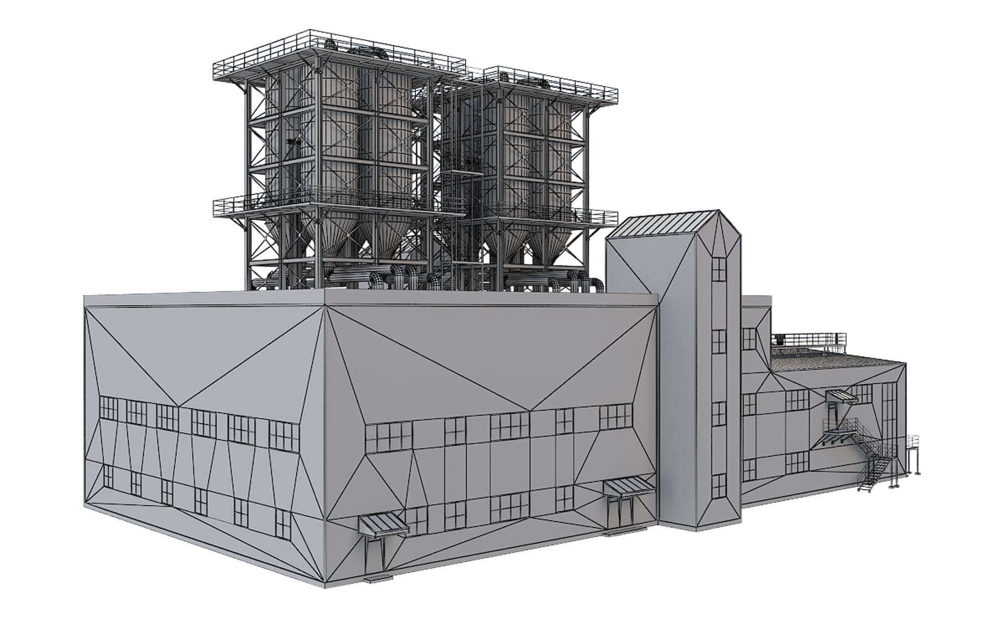 Industrial Building - 3D Model by virtual3d