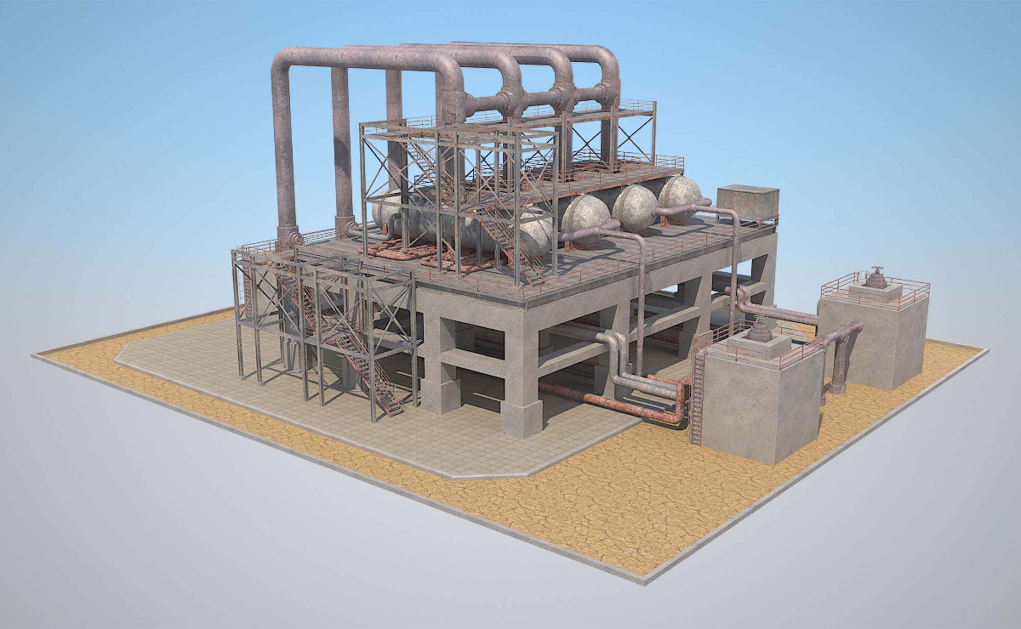 Industrial Silo - 3D Model by virtual3d
