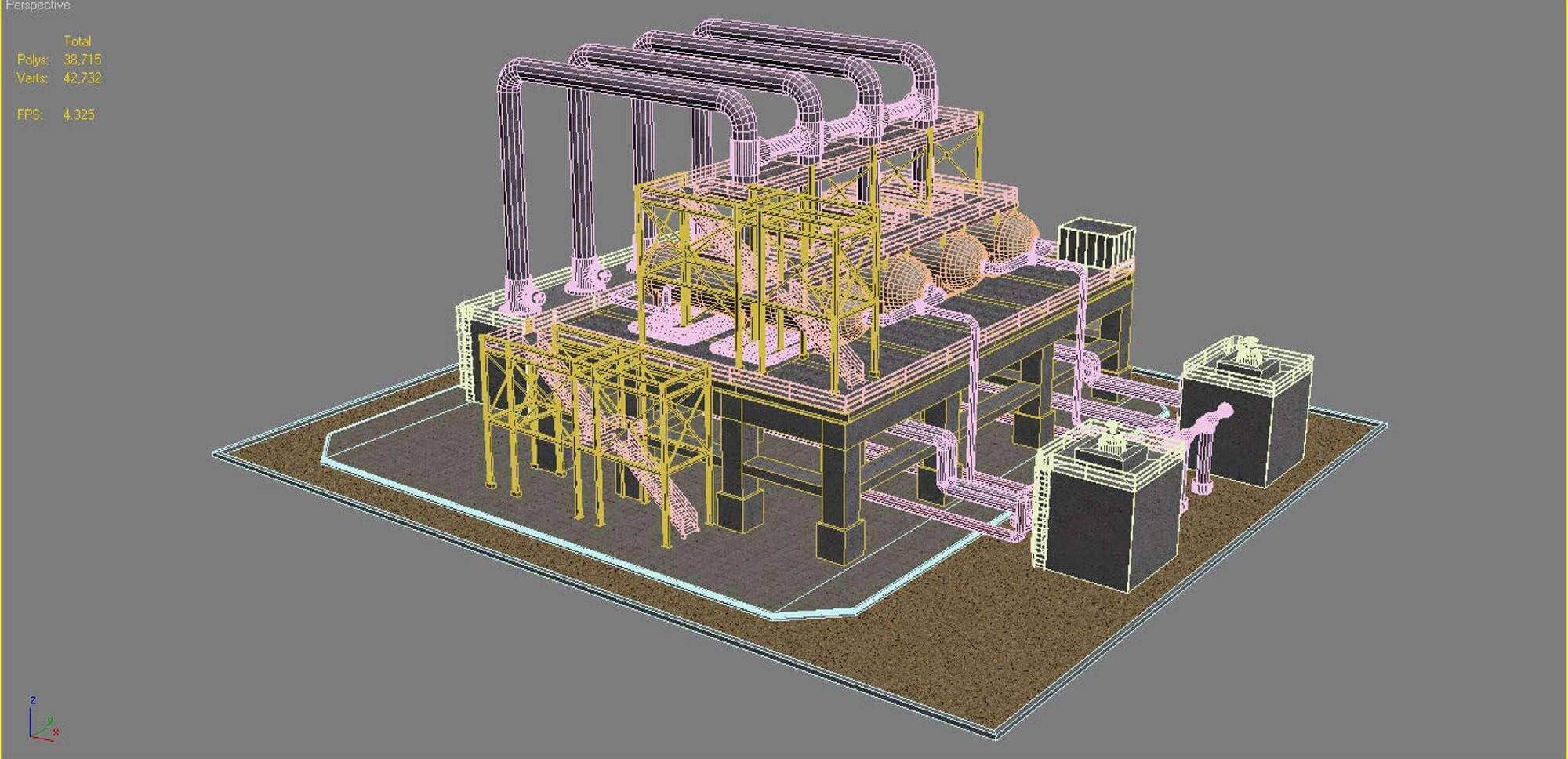 Industrial Silo - 3D Model by virtual3d