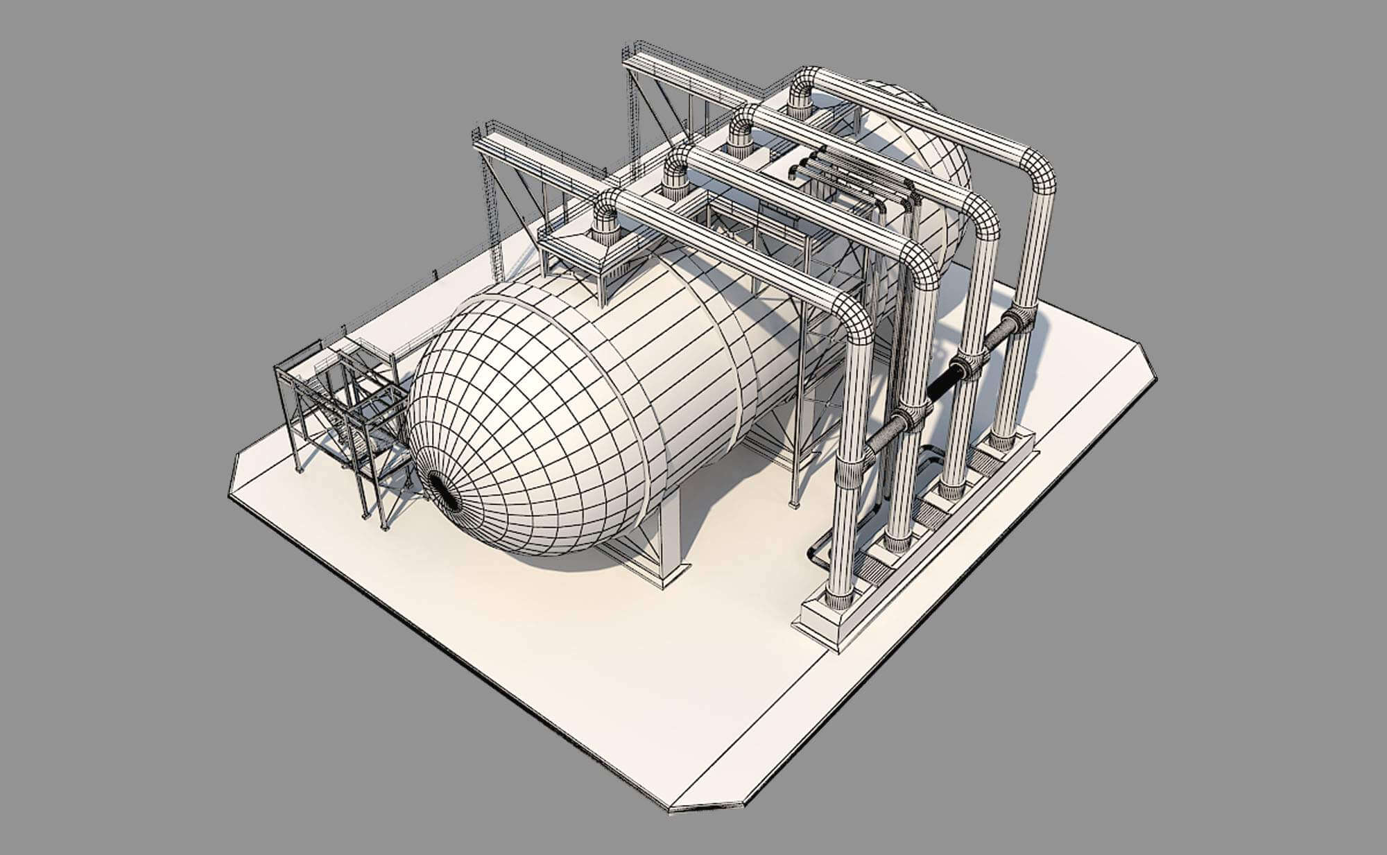 Industrial Silo - 3D Model by virtual3d