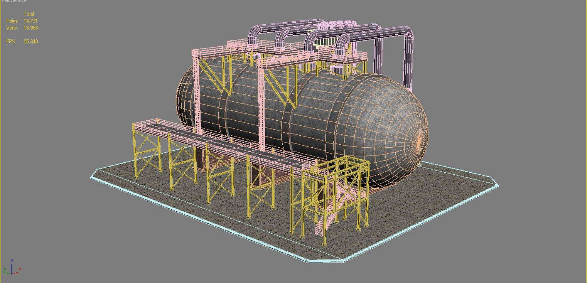 Industrial Silo - 3D Model by virtual3d