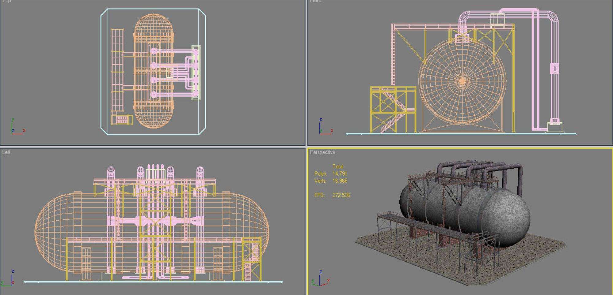 Industrial Silo - 3D Model by virtual3d