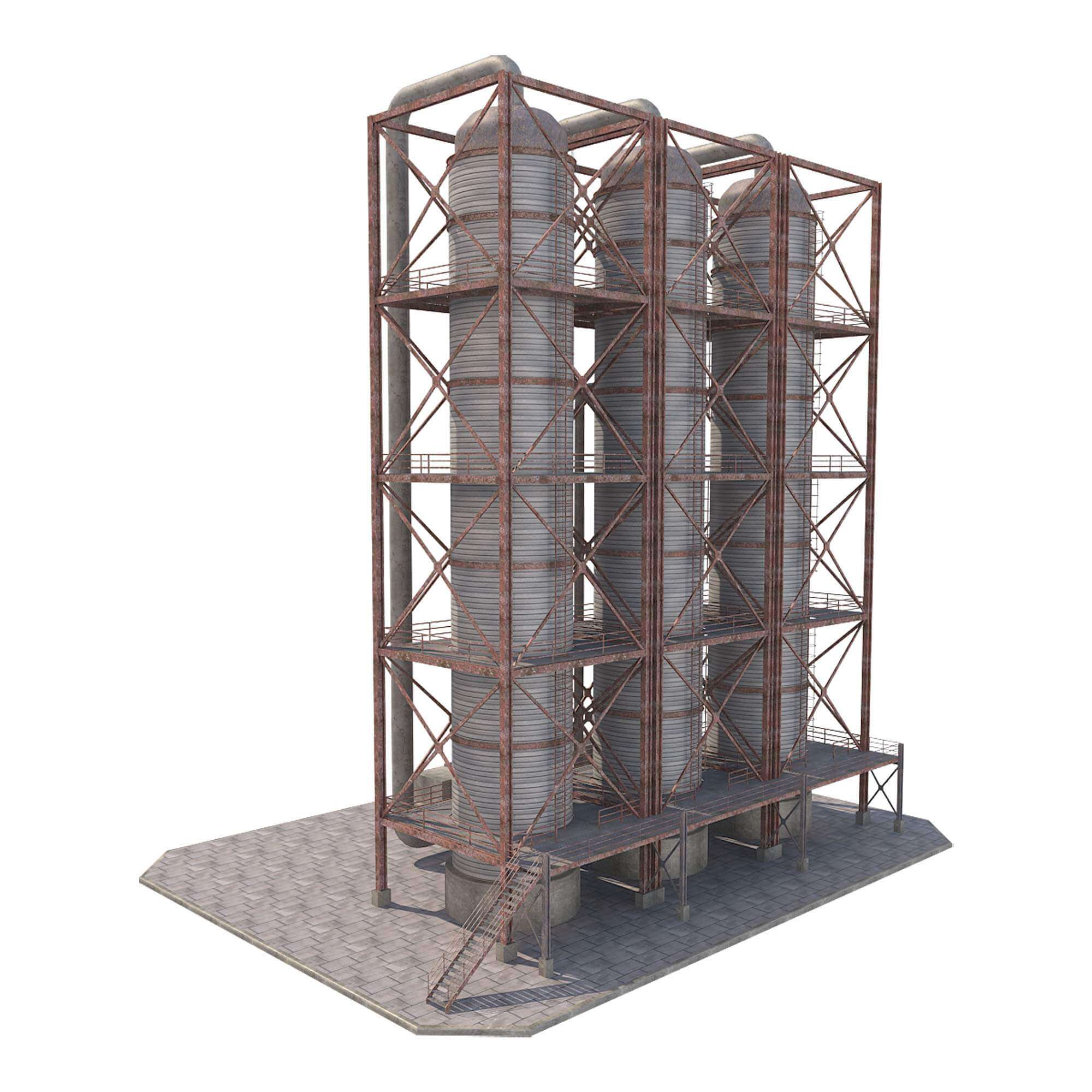 Industrial Silo - 3D Model by virtual3d