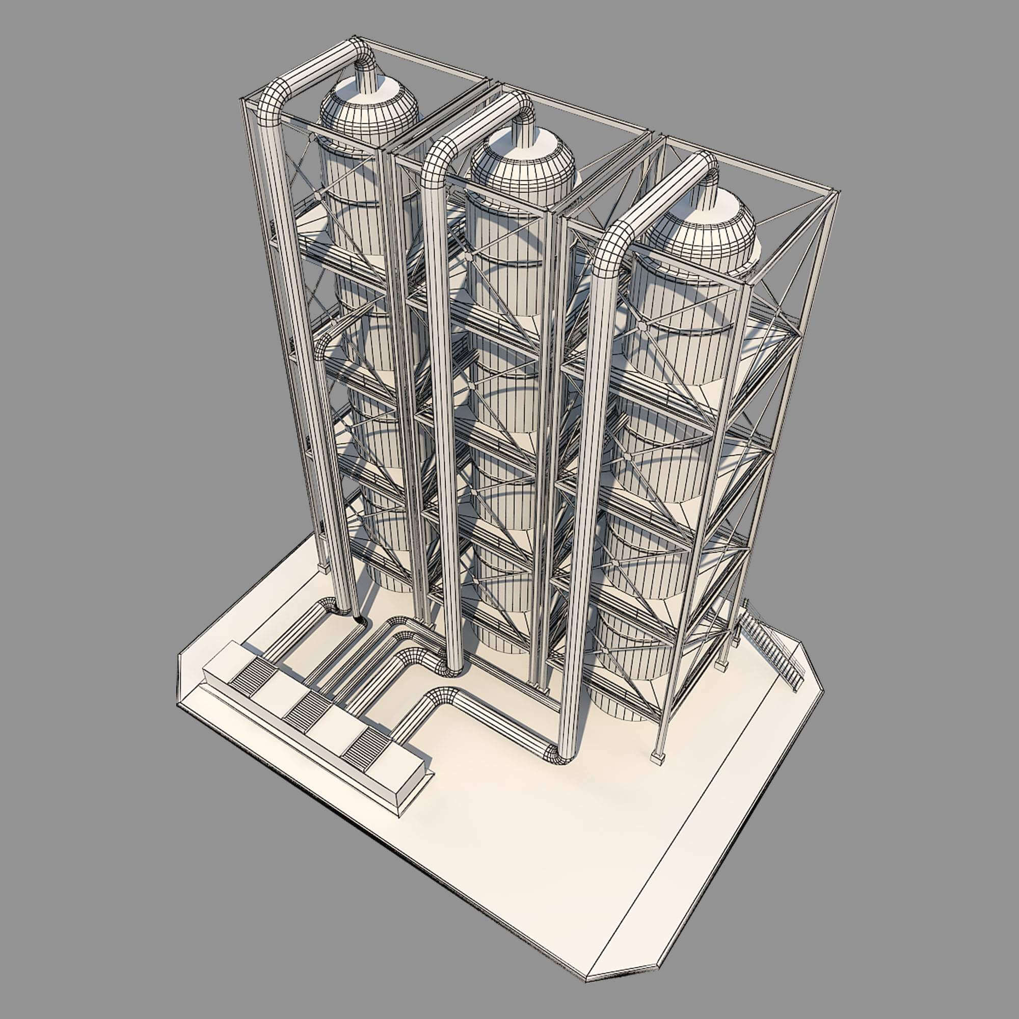 Industrial Silo - 3D Model by virtual3d