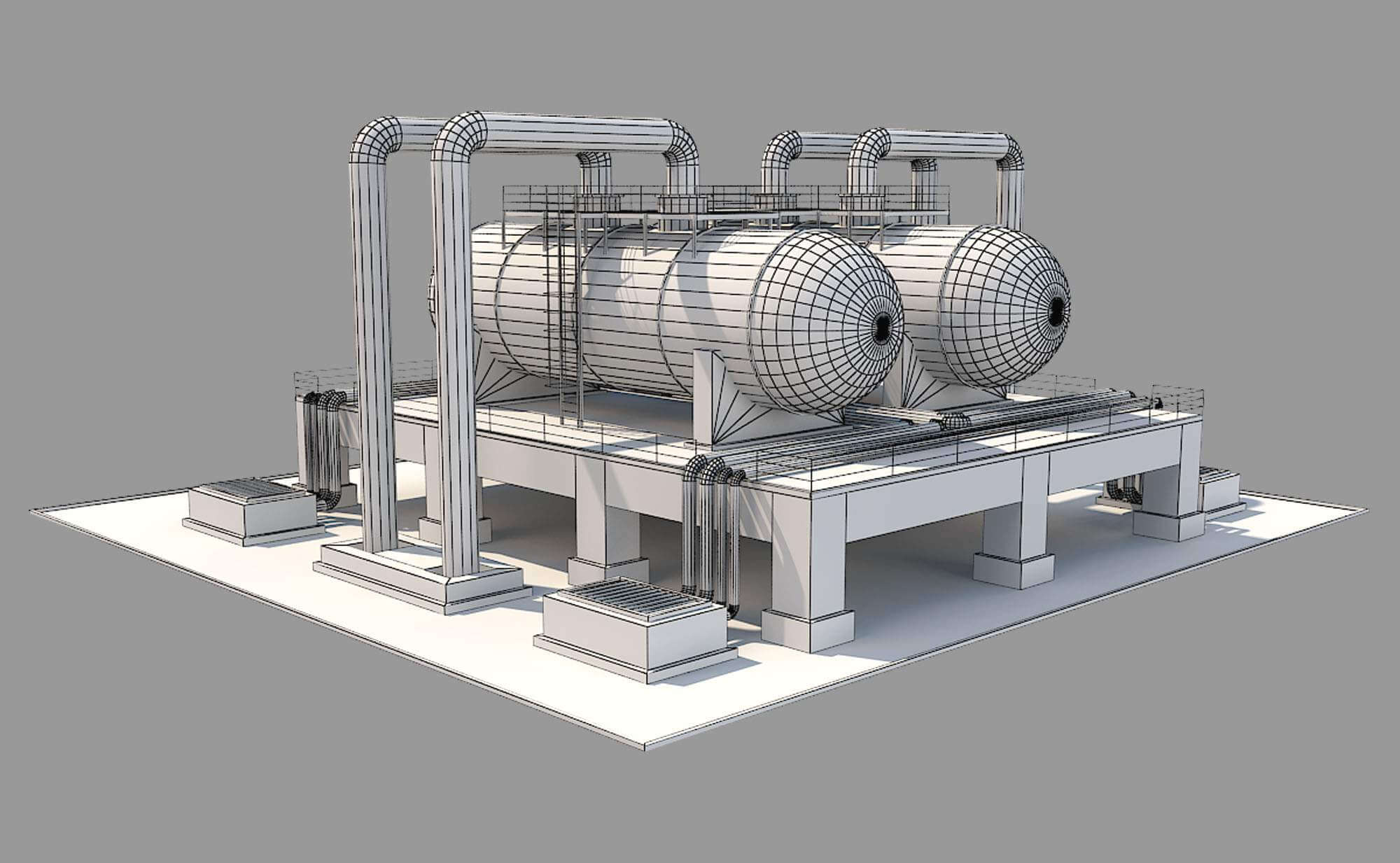 Industrial Silo - 3D Model by virtual3d