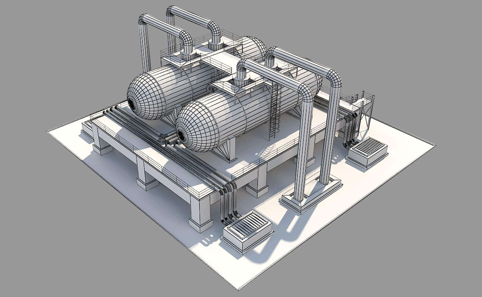Industrial Silo - 3D Model by virtual3d