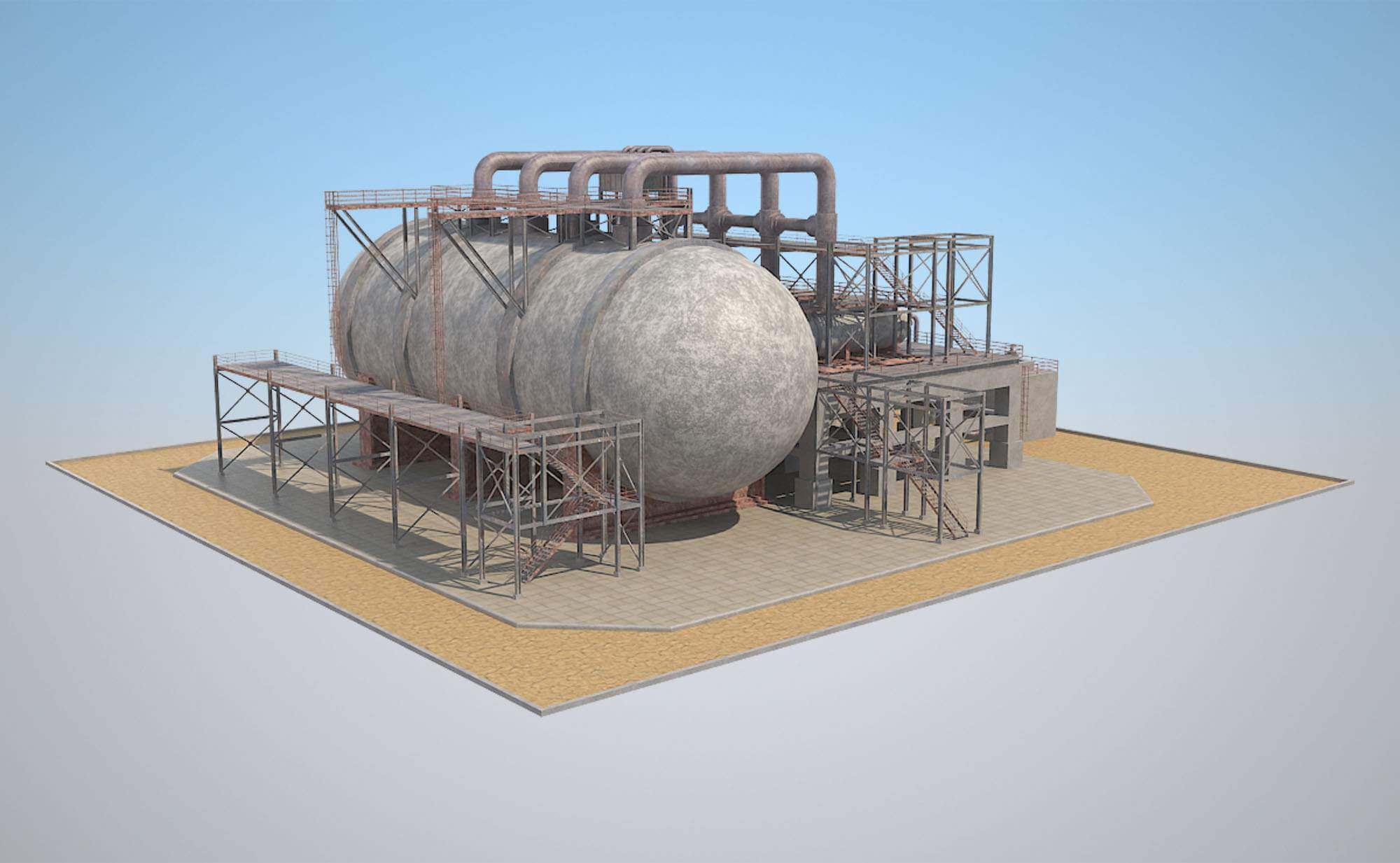 Industrial Silo - 3D Model by virtual3d