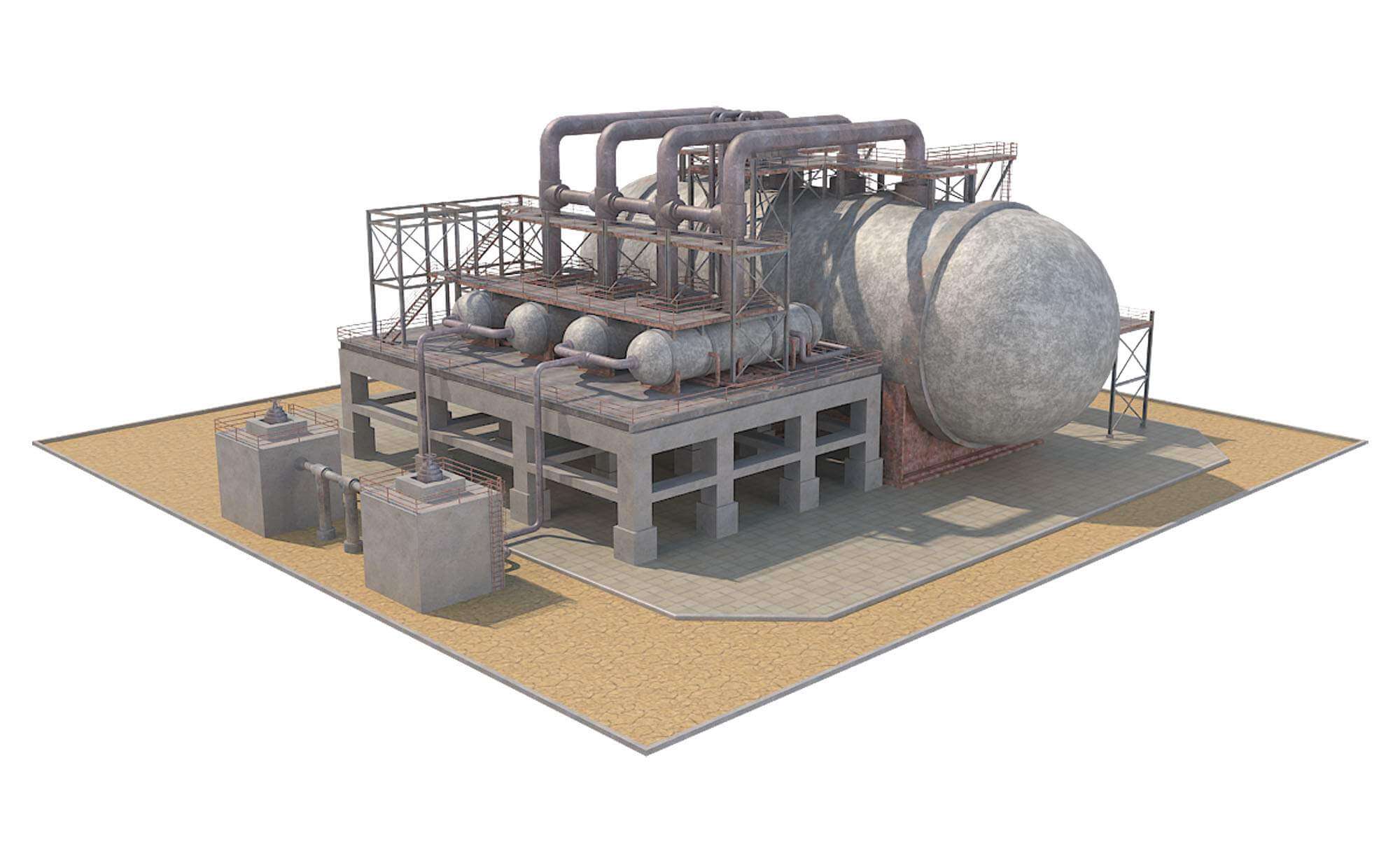 Industrial Silo - 3D Model by virtual3d