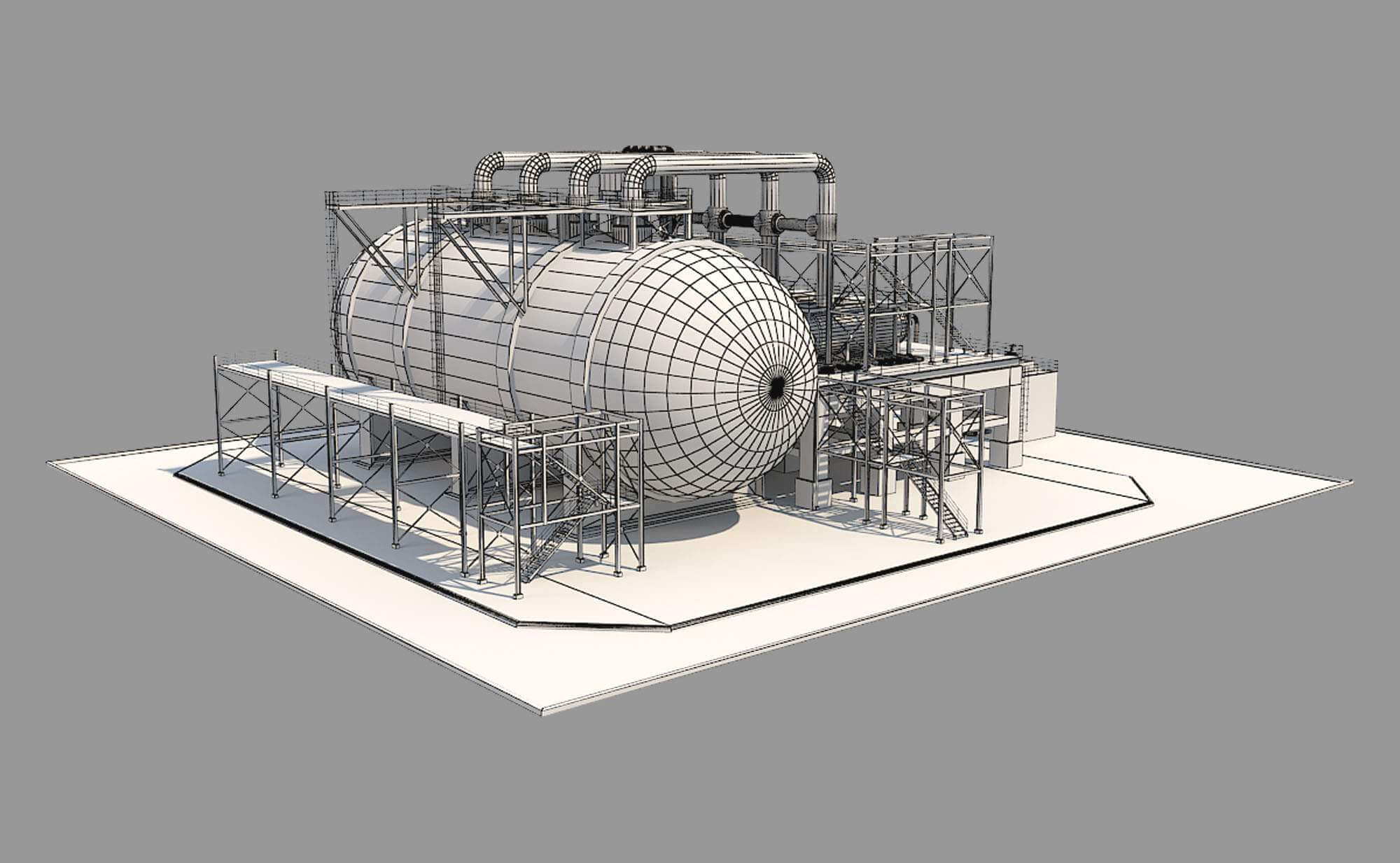 Industrial Silo - 3D Model by virtual3d