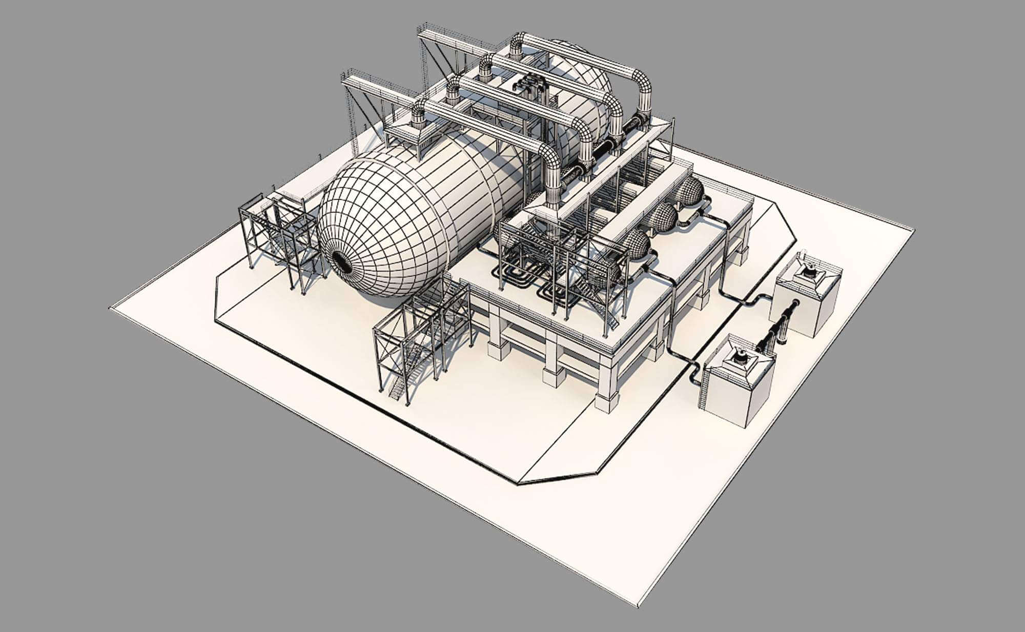 Industrial Silo - 3D Model by virtual3d