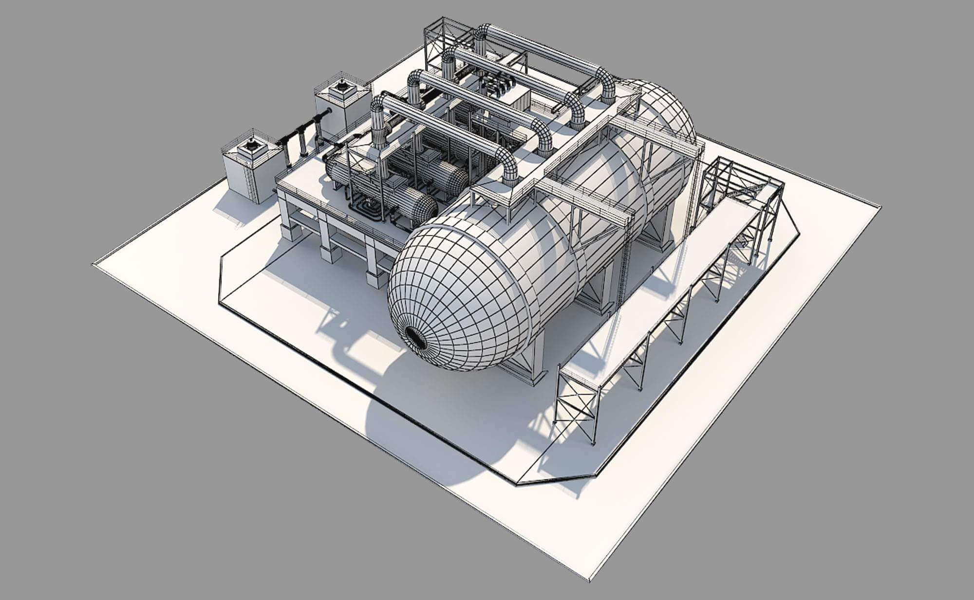 Industrial Silo - 3D Model by virtual3d