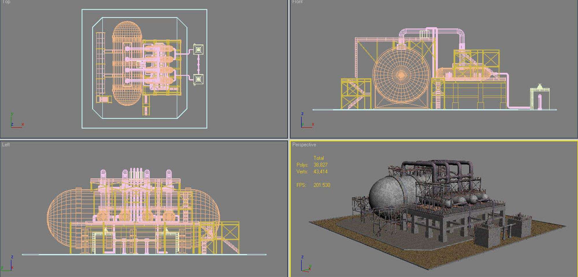 Industrial Silo - 3D Model by virtual3d