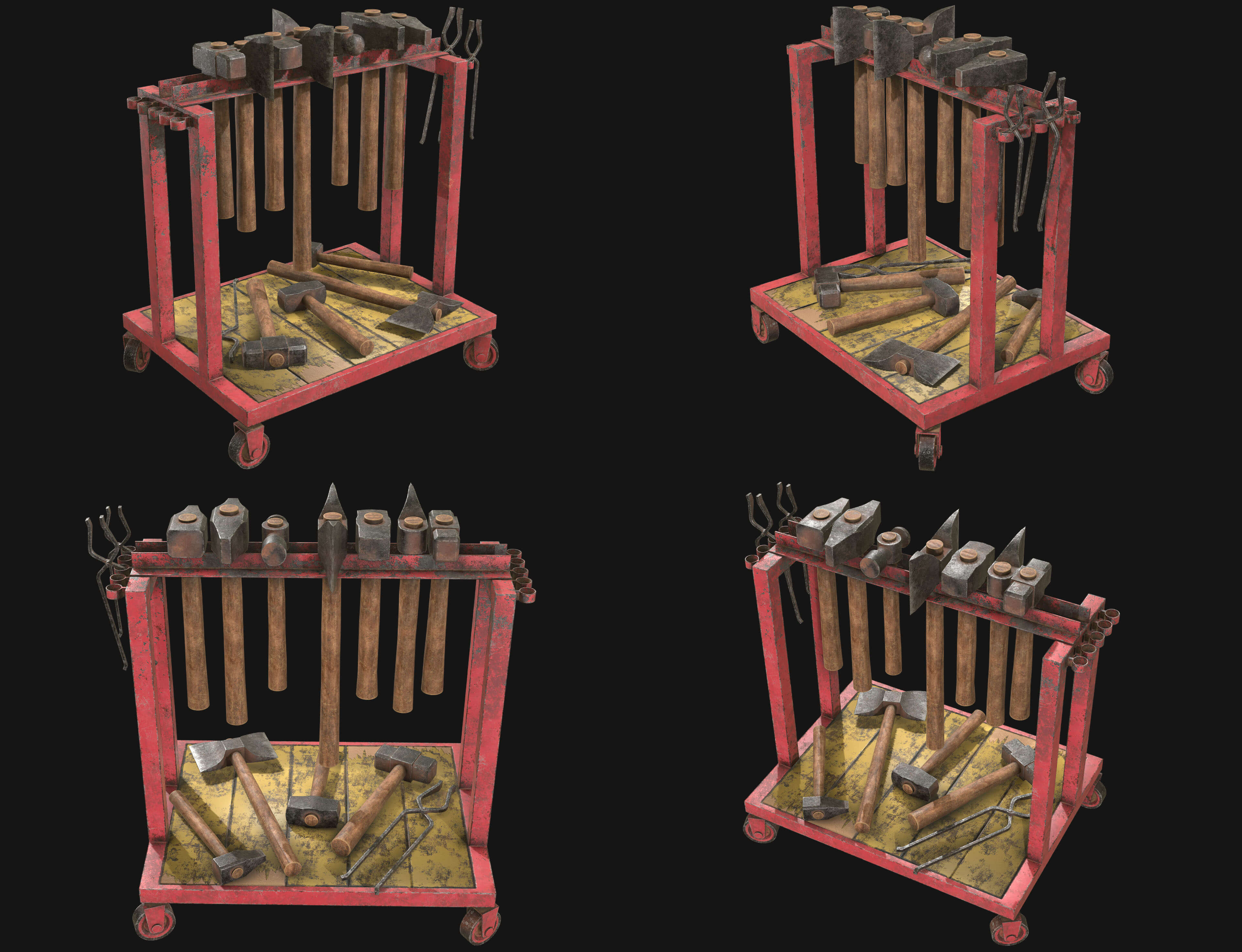 Ironwork Tools Rack 2 - 3D Model by virtual3d