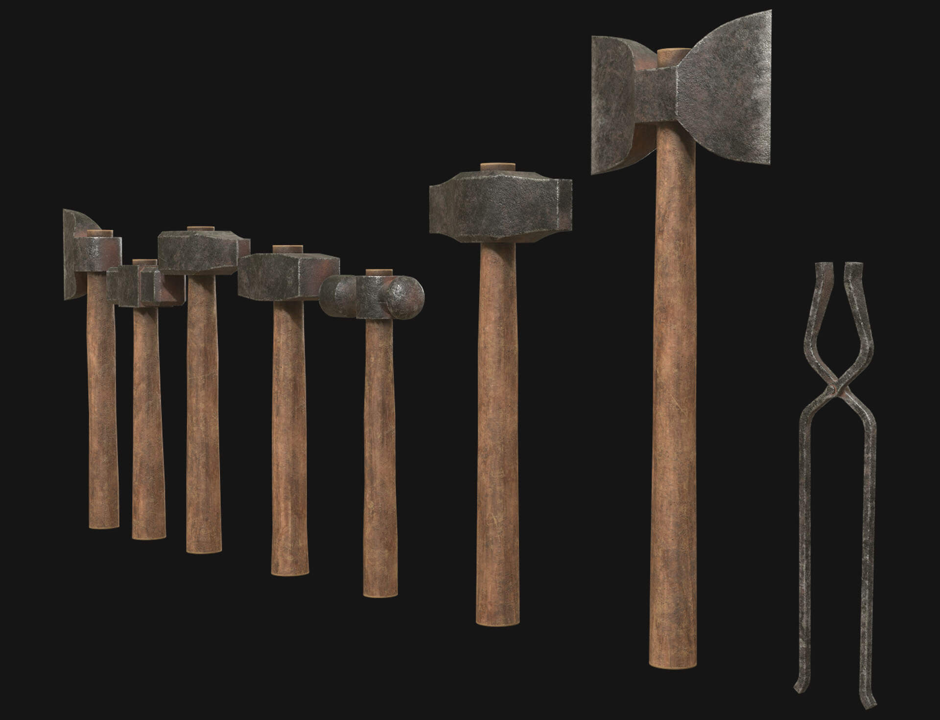 Ironwork Tools - 3D Model by virtual3d