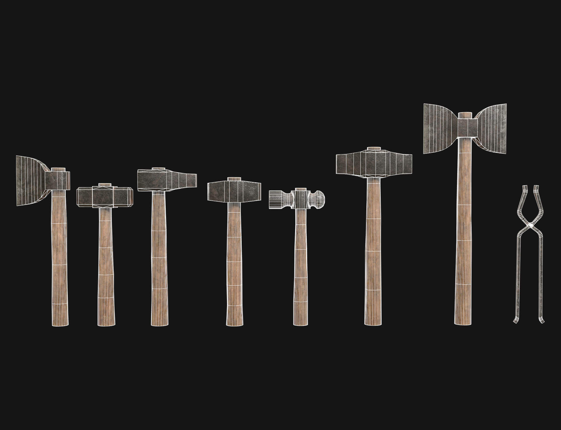 Ironwork Tools - 3D Model by virtual3d