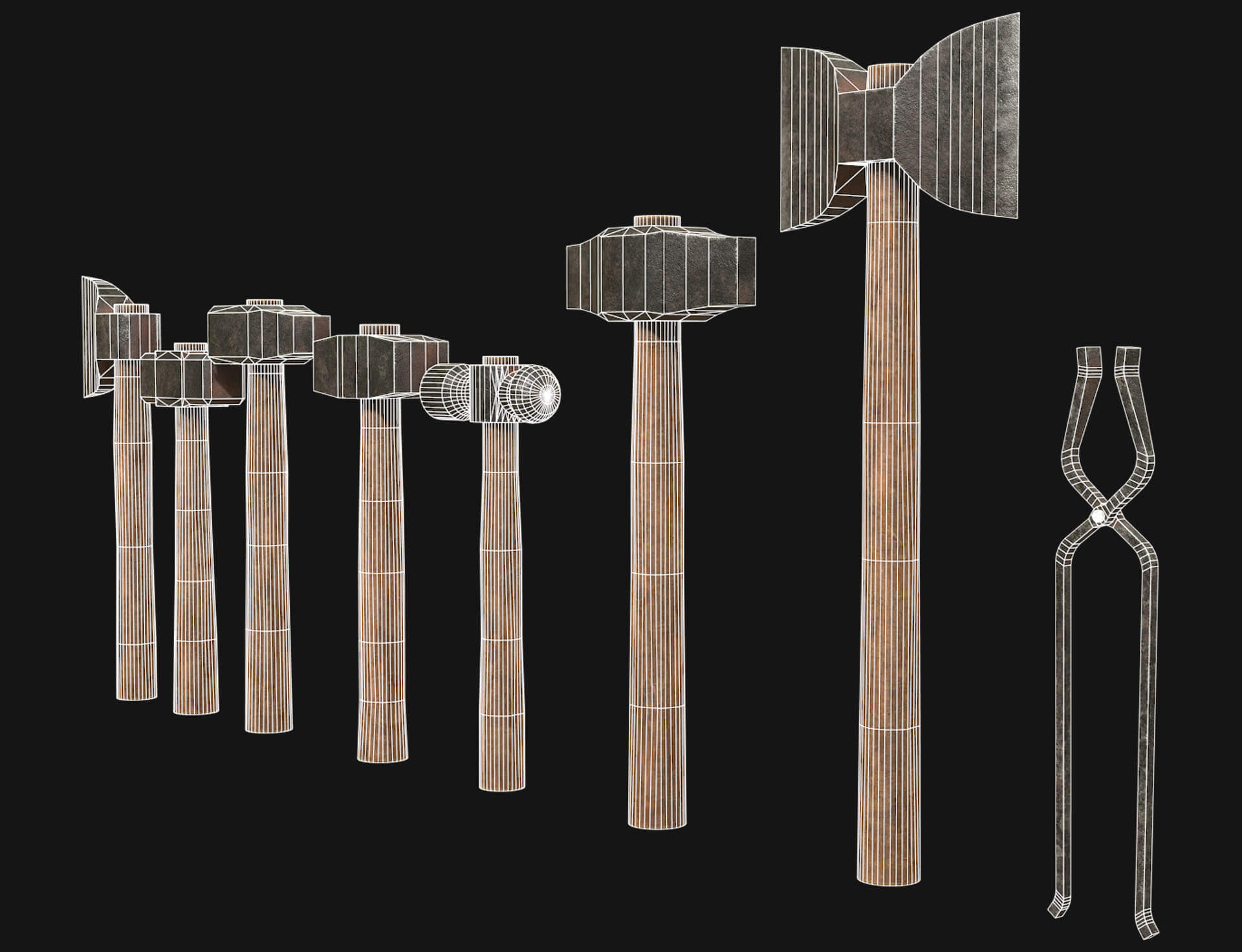 Ironwork Tools - 3D Model by virtual3d