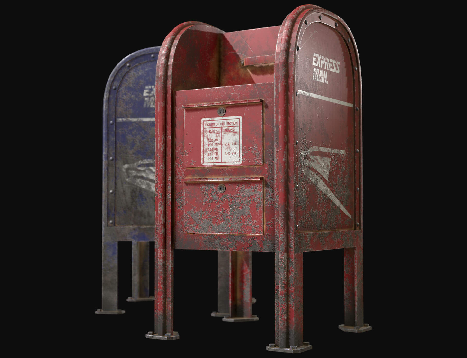 City Mail Box 1 - 3D Model by virtual3d