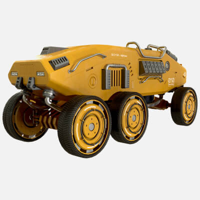 Mars Rover 1 Yellow - 3D Model by virtual3d