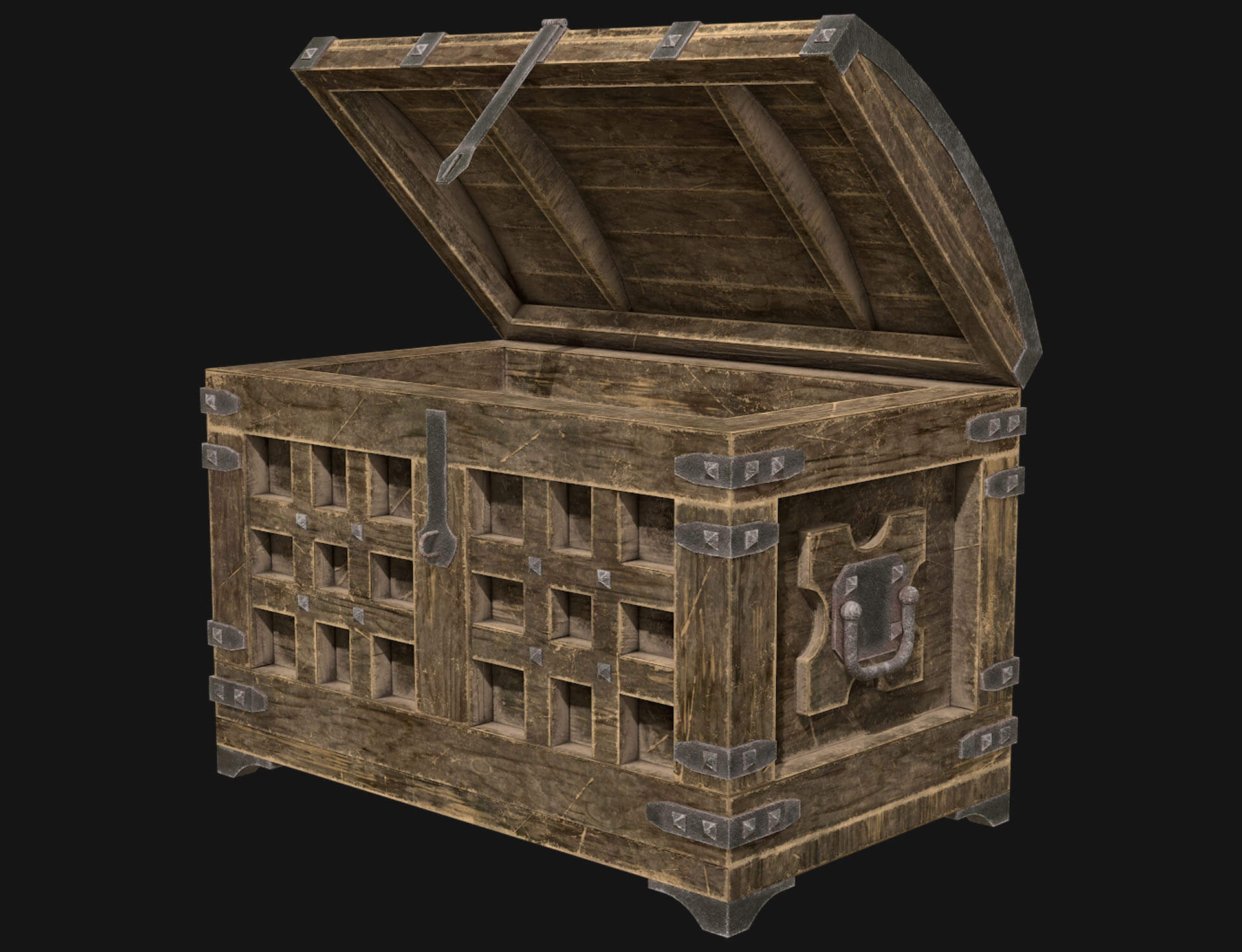 Medieval Chest 1 - 3D Model by virtual3d