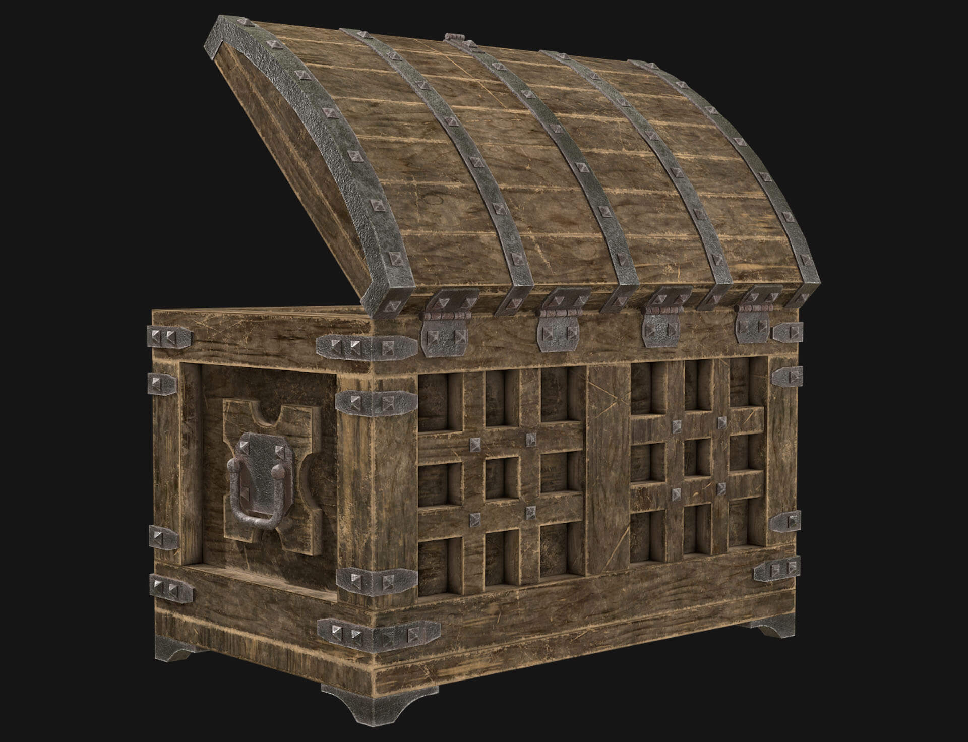 Medieval Chest 1 - 3D Model by virtual3d