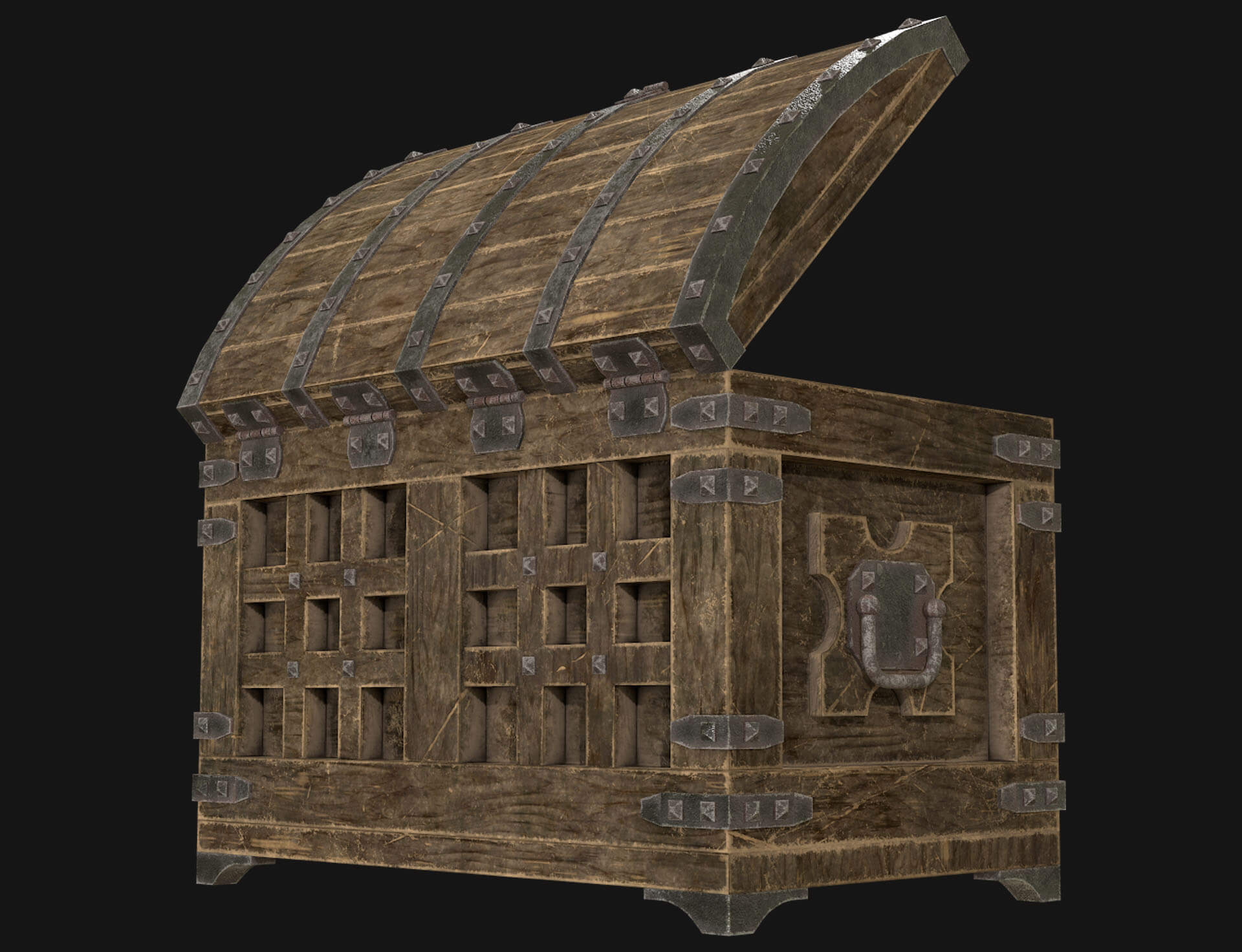 Medieval Chest 1 - 3D Model by virtual3d