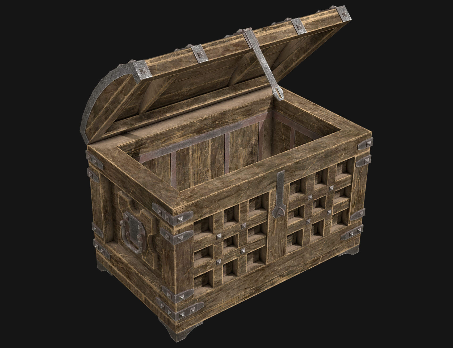 Medieval Chest 1 - 3D Model by virtual3d