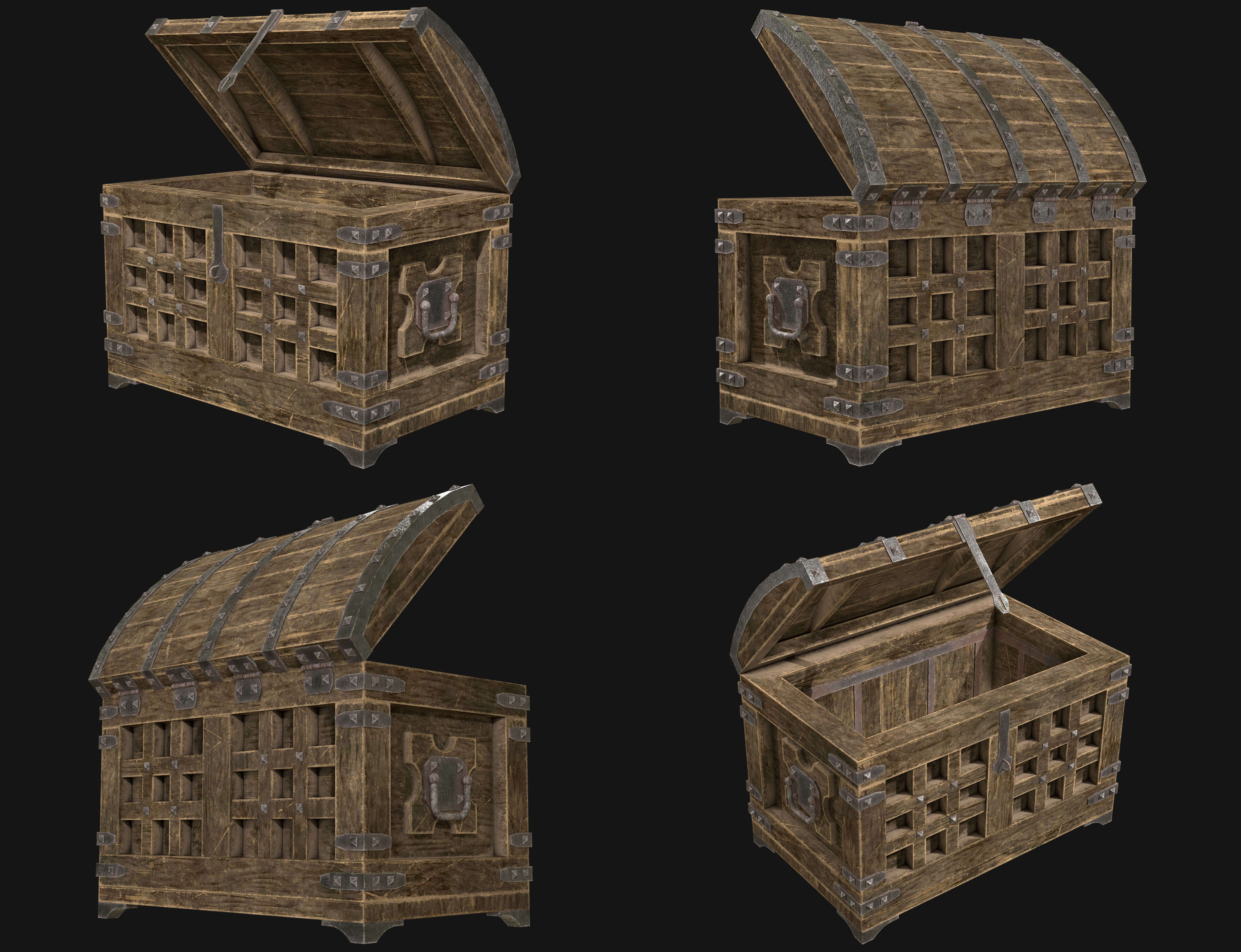 Medieval Chest 1 - 3D Model by virtual3d