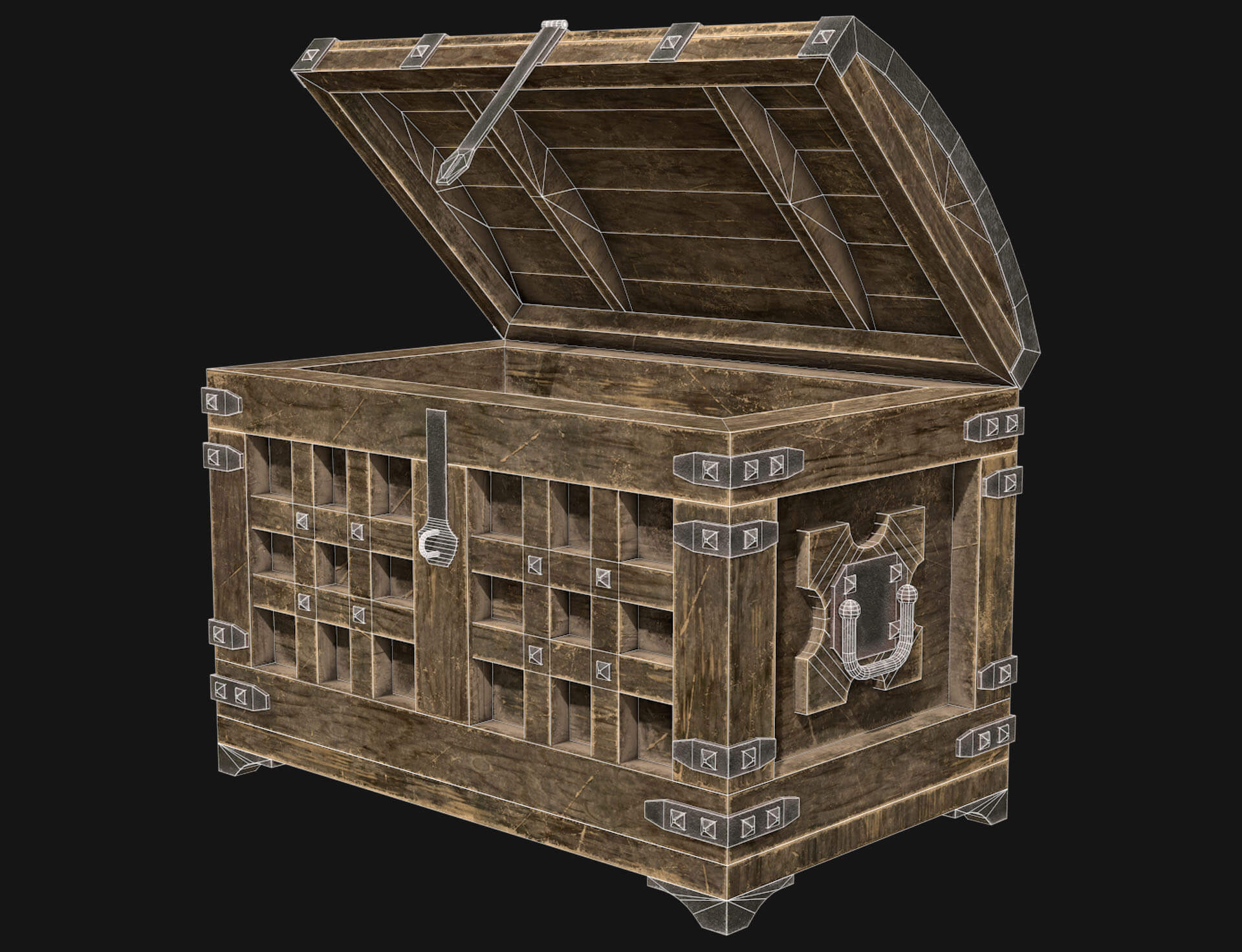 Medieval Chest 1 - 3D Model by virtual3d