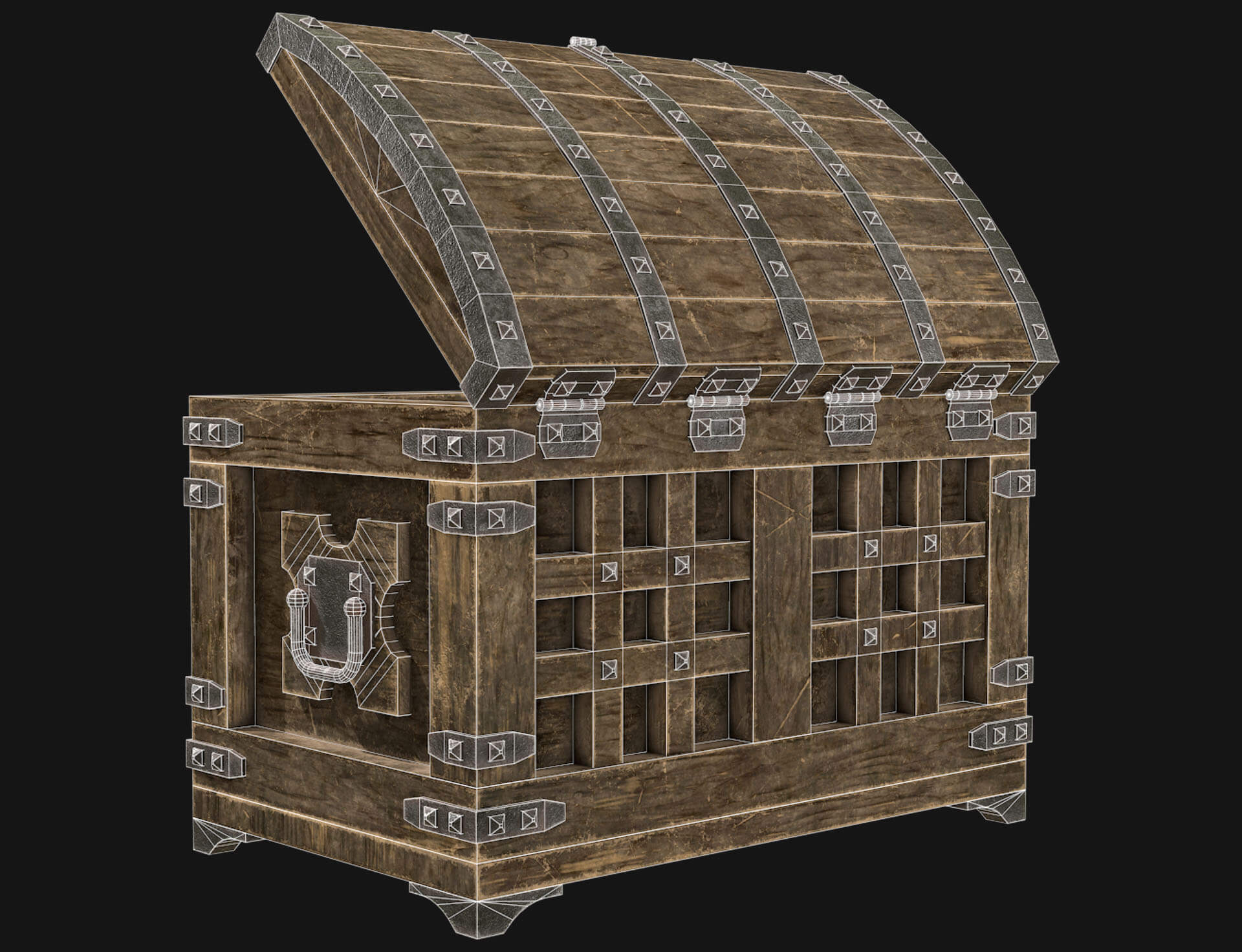 Medieval Chest 1 - 3D Model by virtual3d