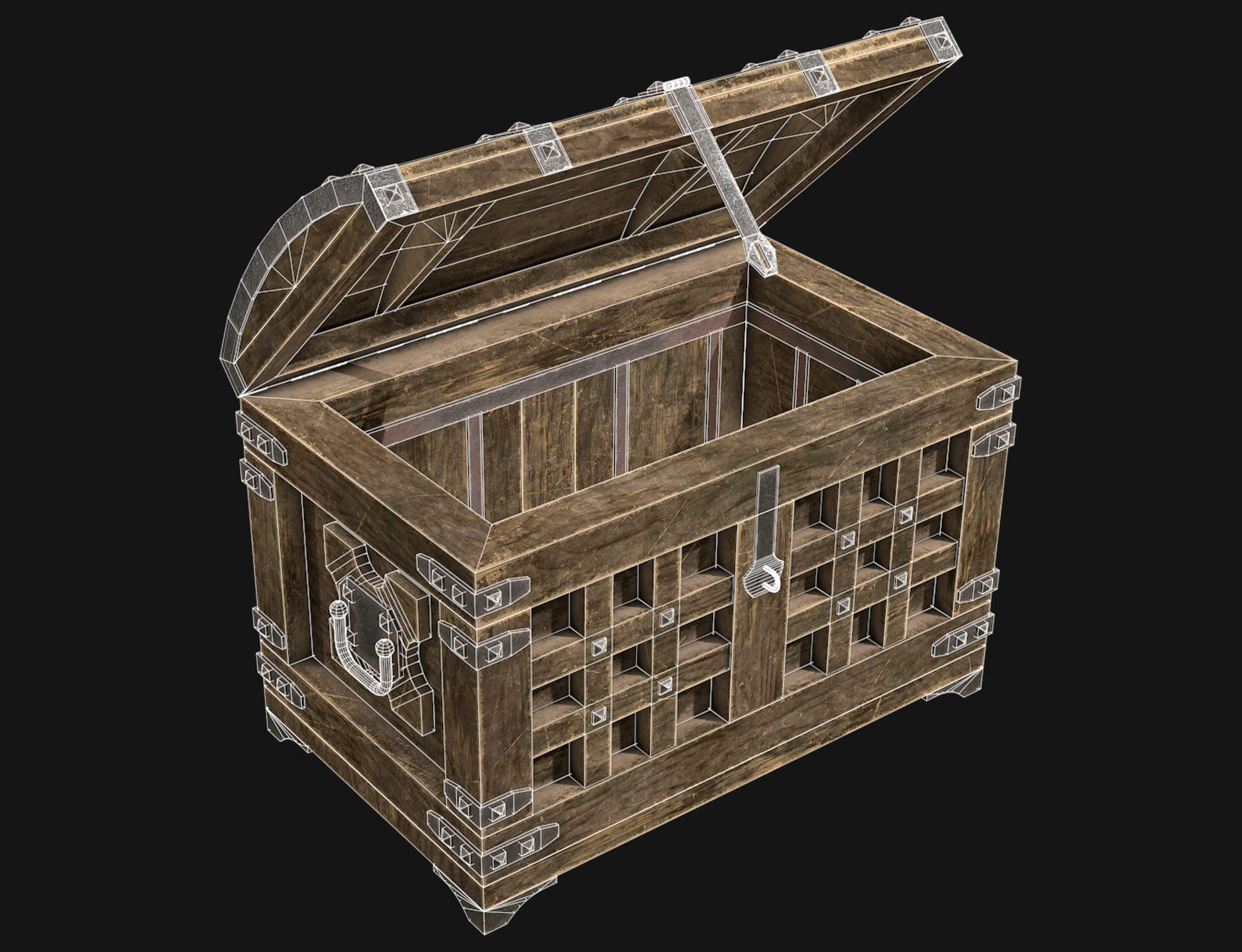 Medieval Chest 1 - 3D Model by virtual3d