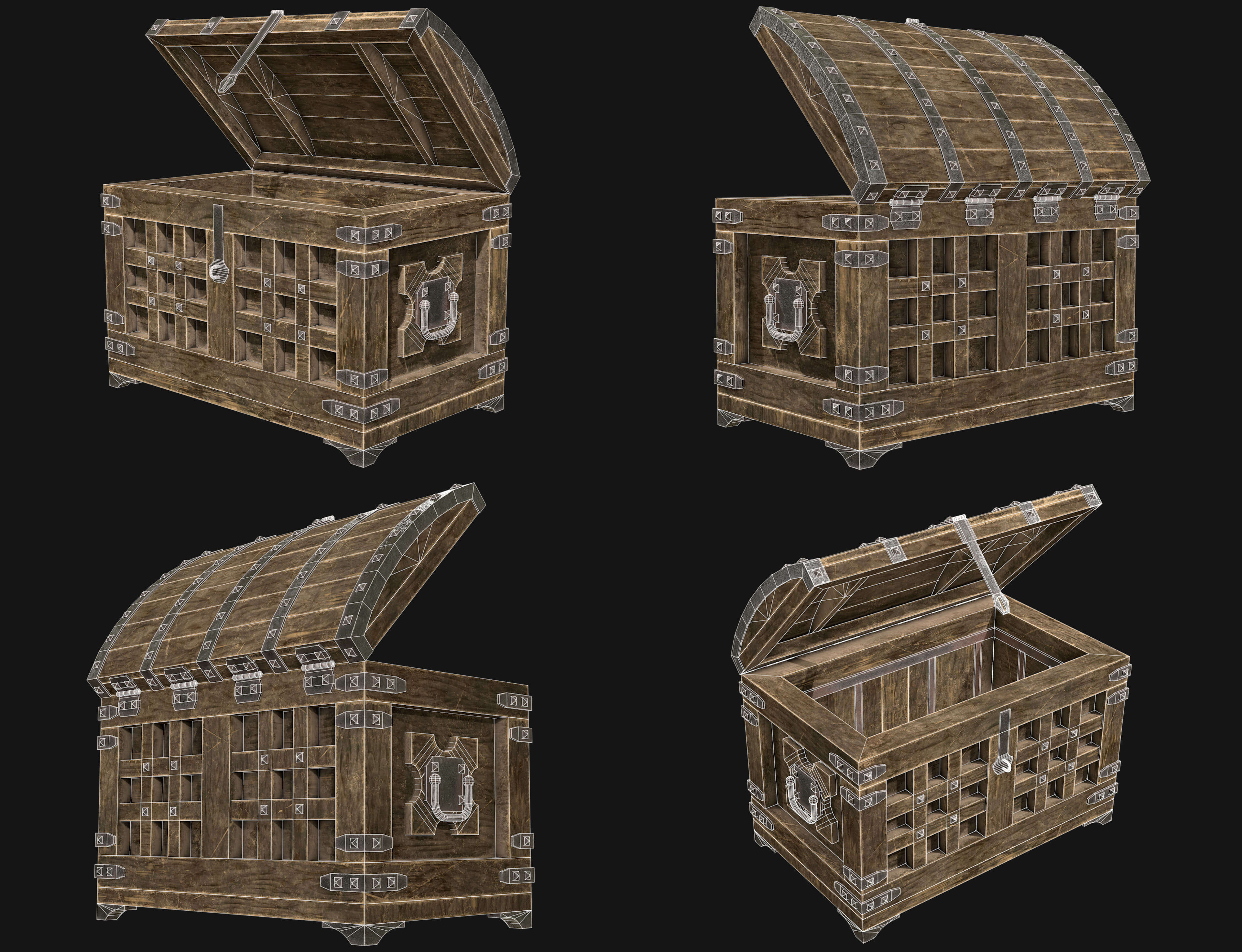 Medieval Chest 1 - 3D Model by virtual3d