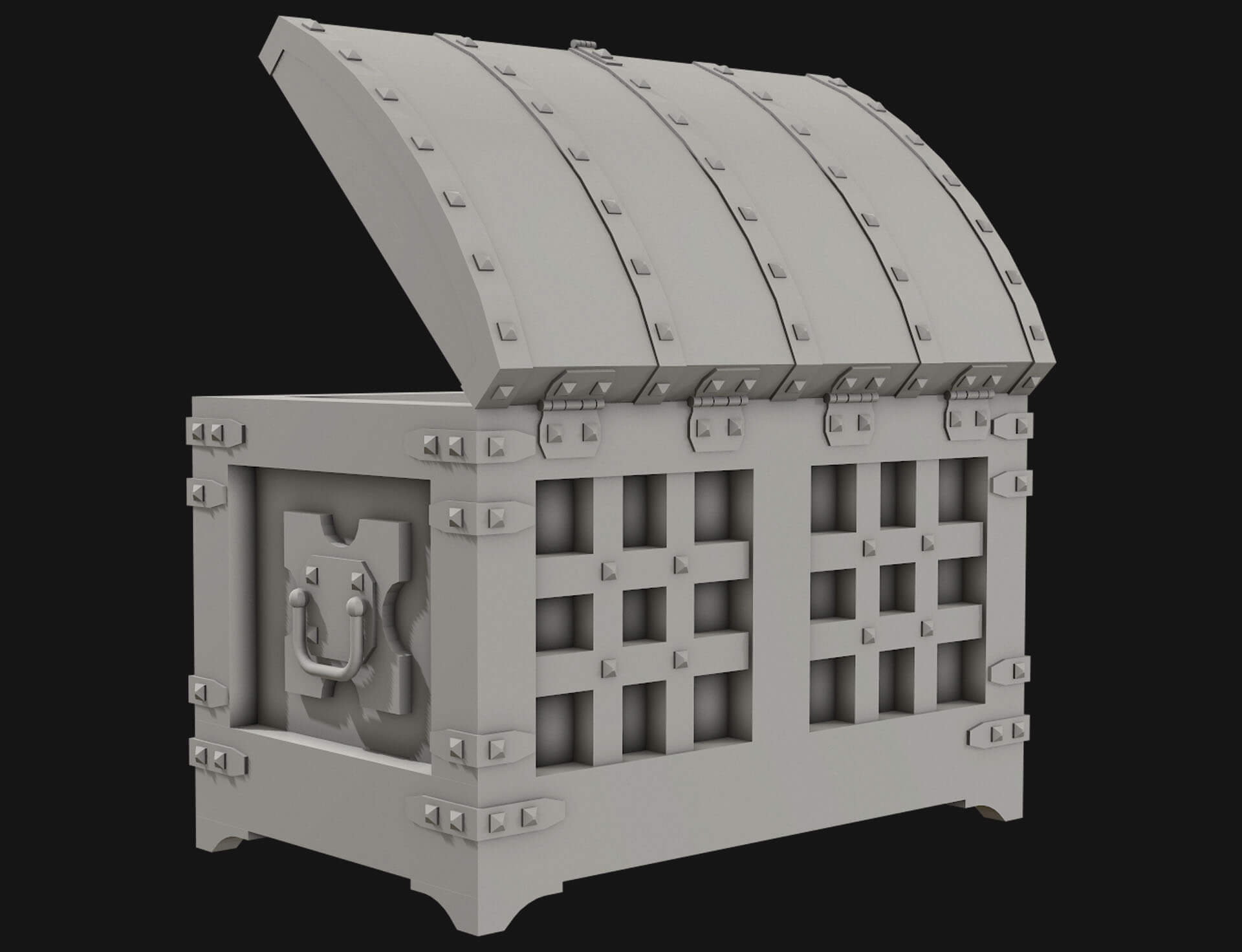 Medieval Chest 1 - 3D Model by virtual3d