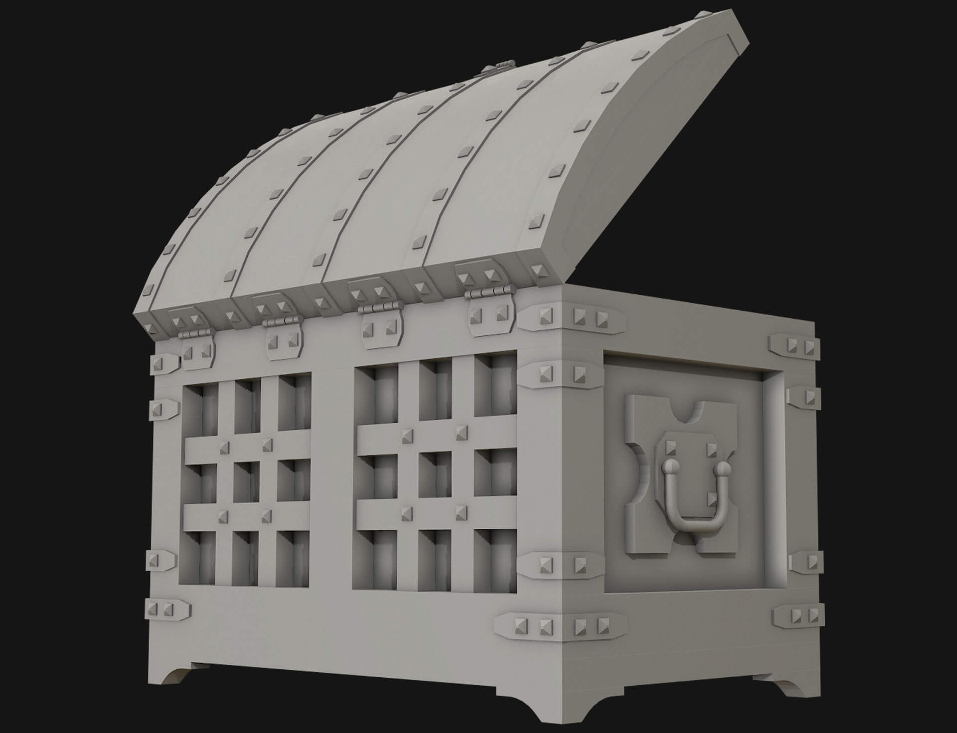Medieval Chest 1 - 3D Model by virtual3d