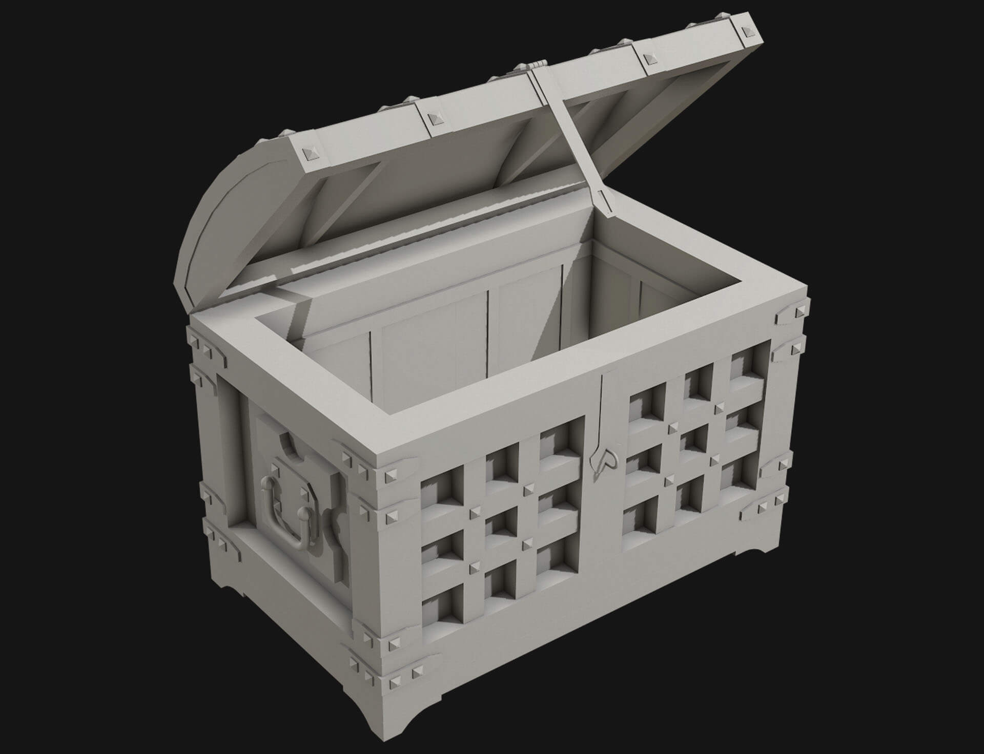 Medieval Chest 1 - 3D Model by virtual3d