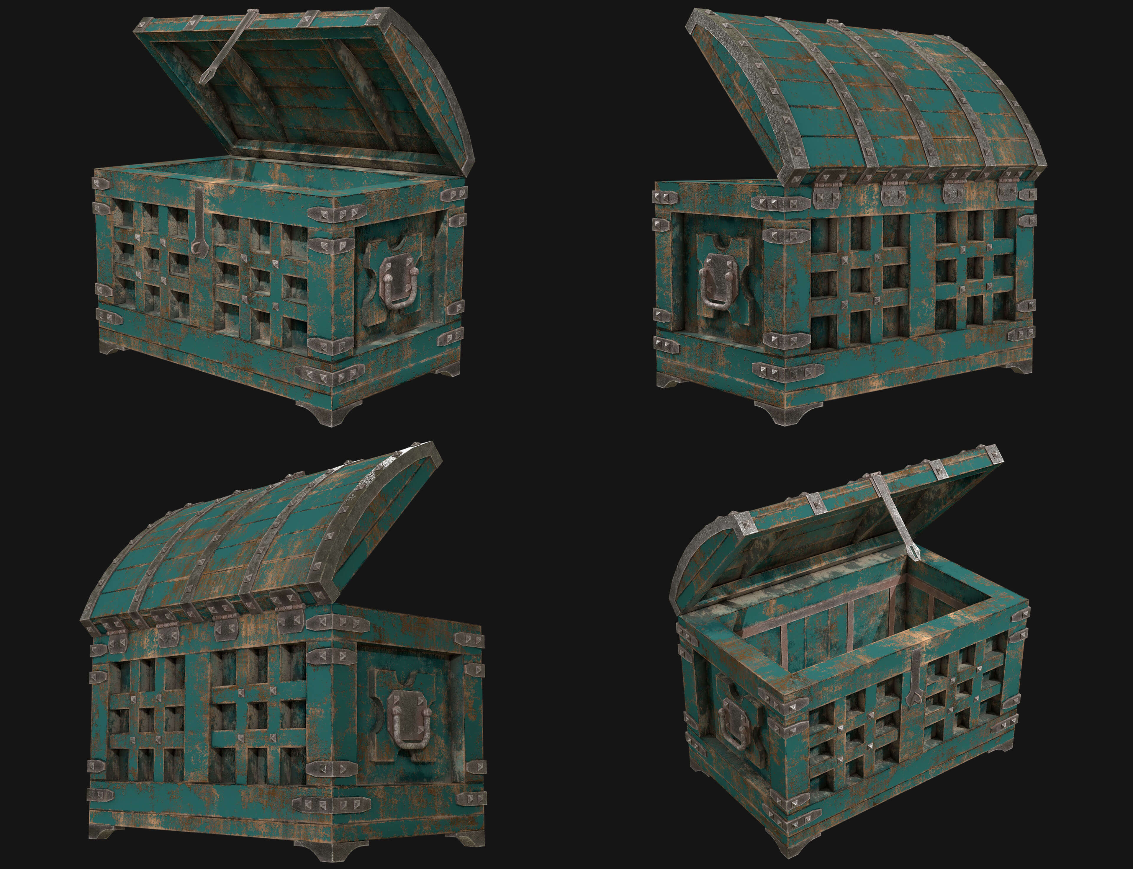 Medieval Chest 1 - 3D Model by virtual3d