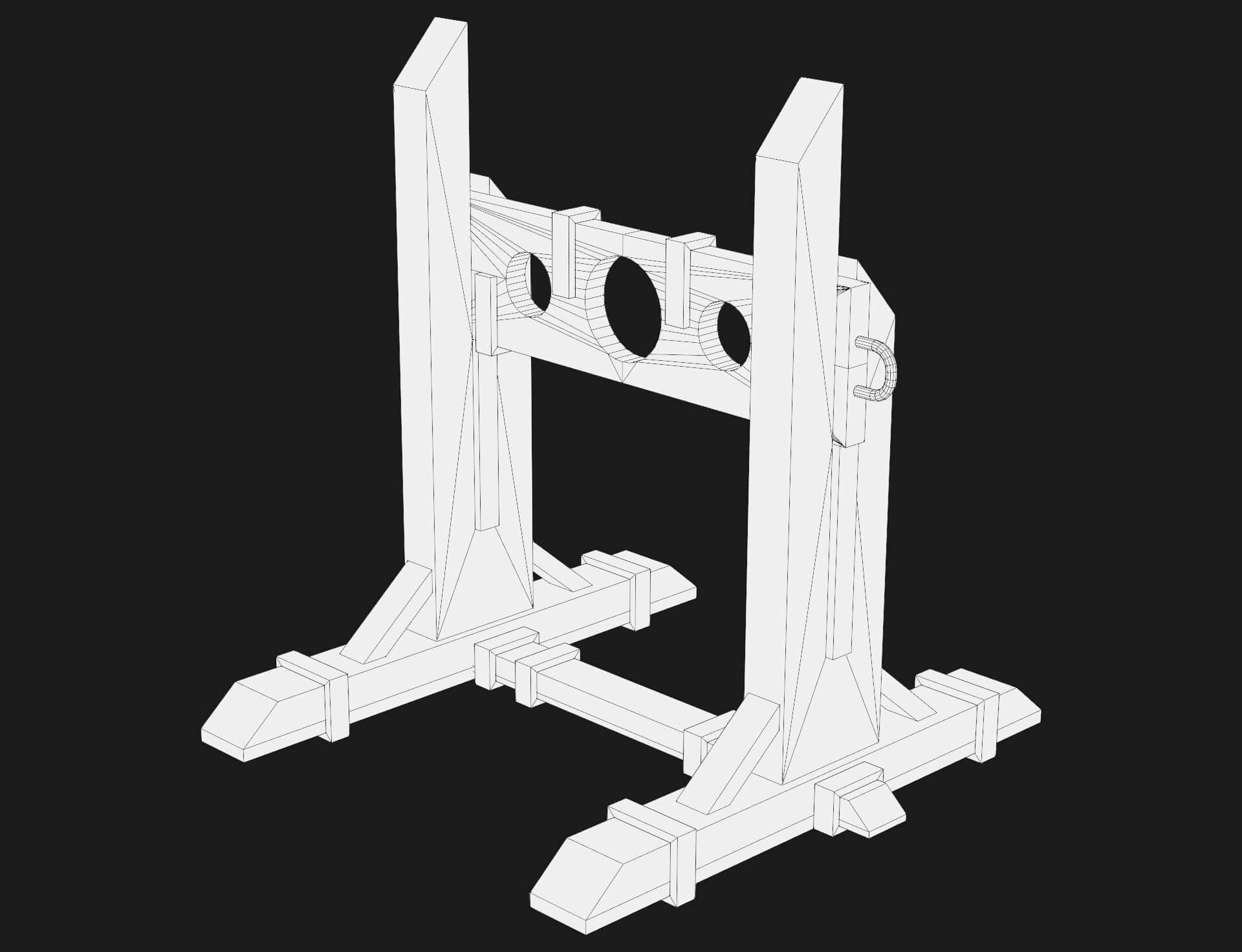 Medieval Pillory - 3D Model by virtual3d