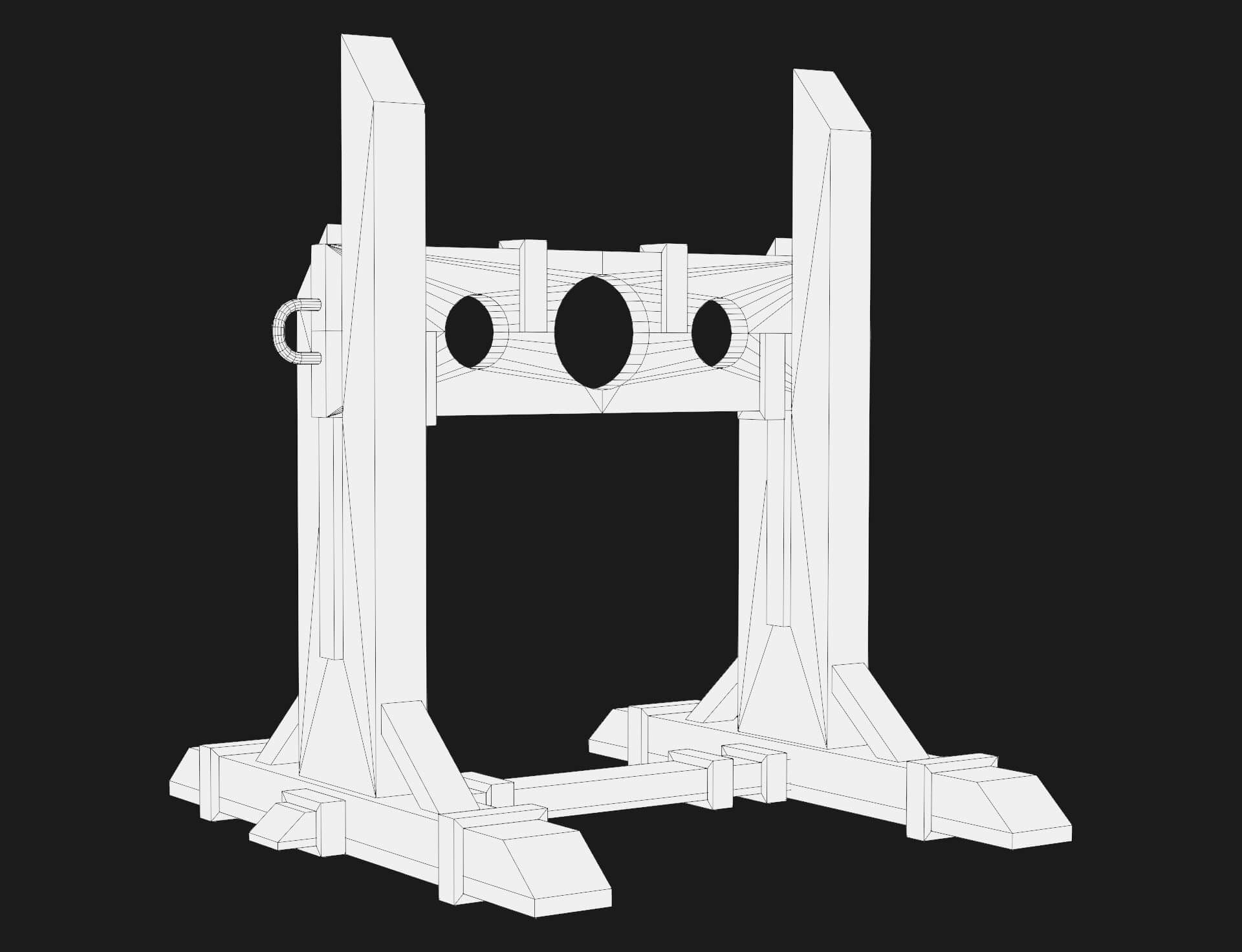 Medieval Pillory - 3D Model by virtual3d
