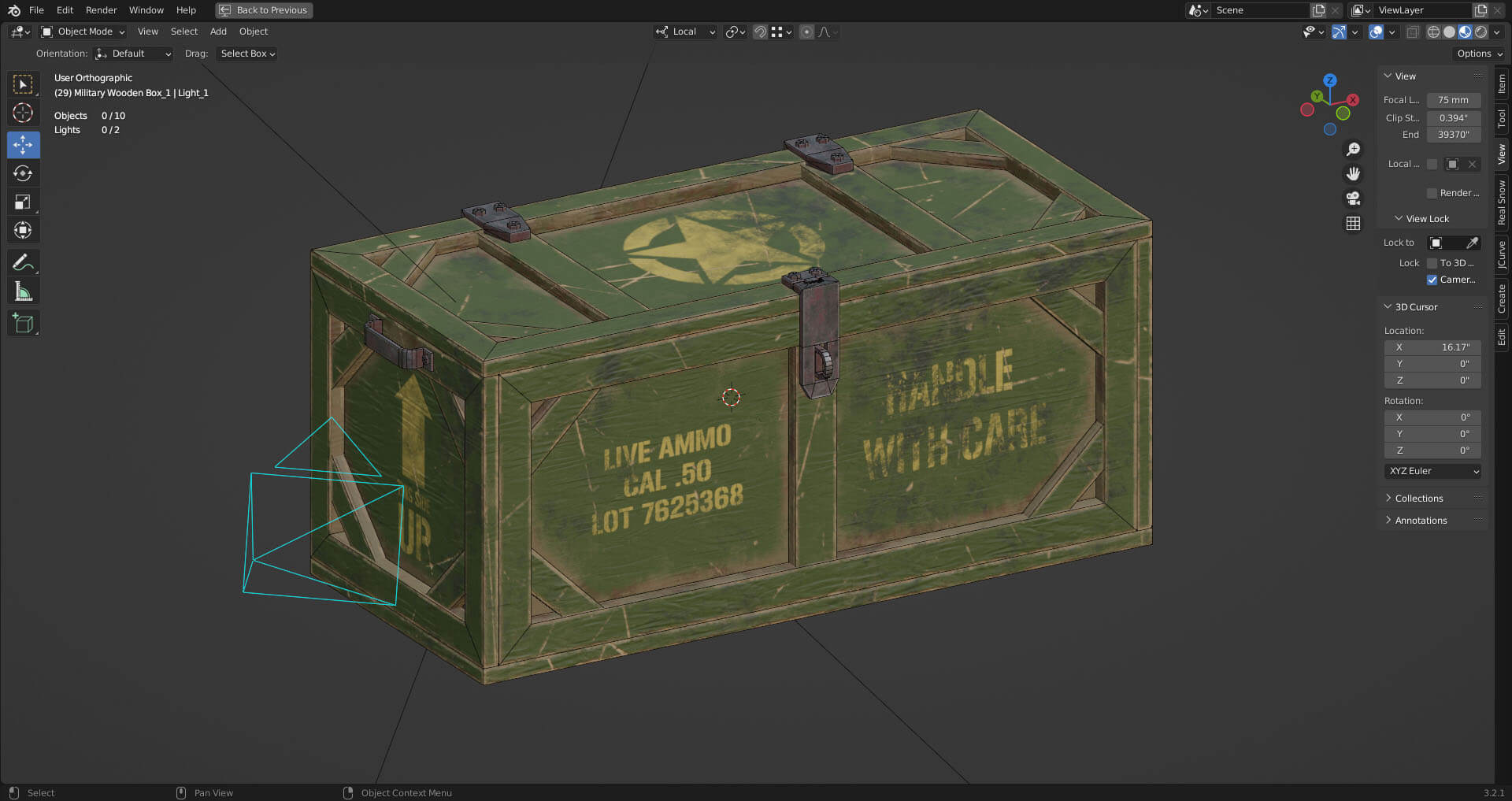 Military Wooden Box 1 - 3D Model by virtual3d