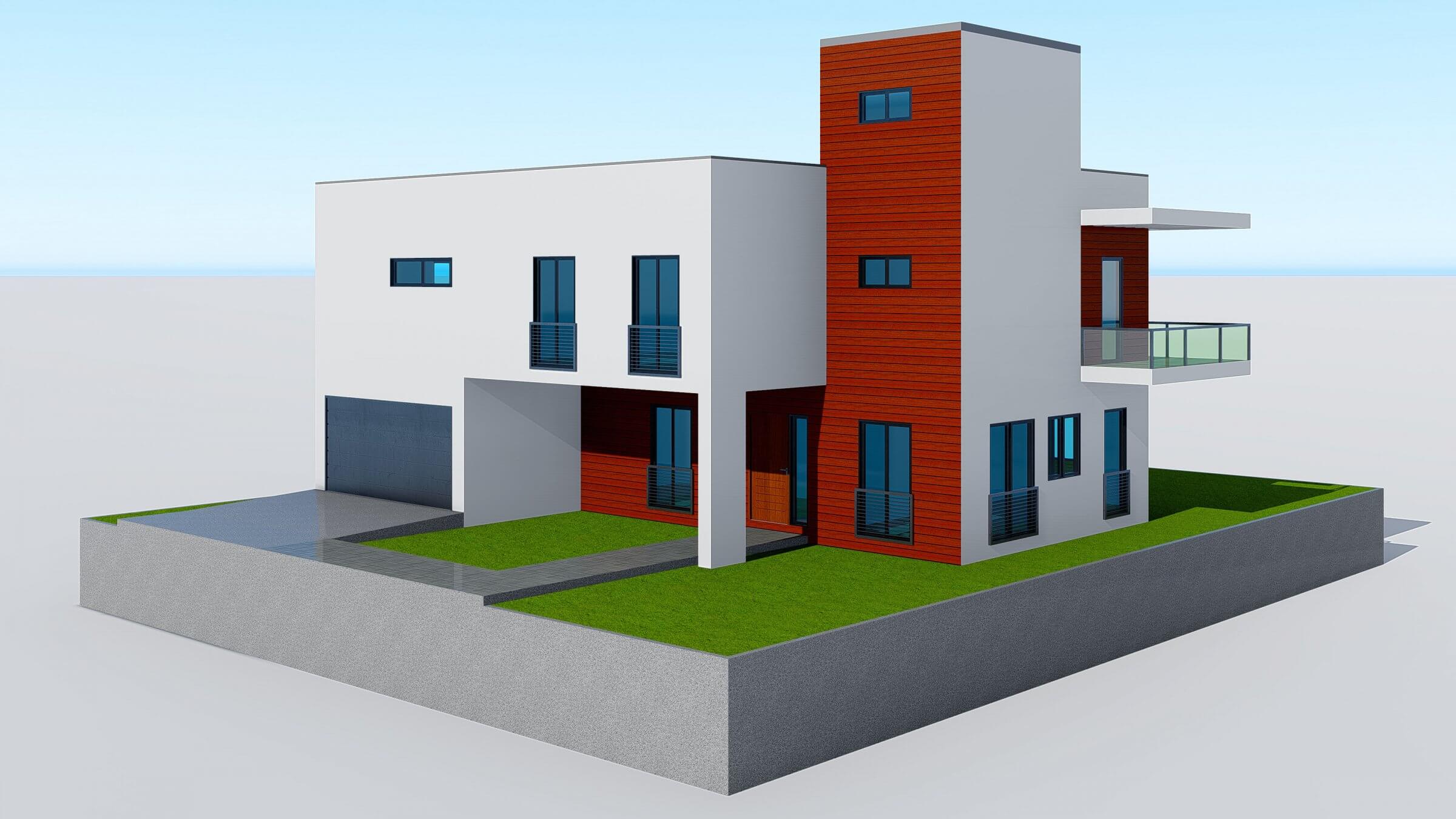 Modern House 16 - 3D Model by virtual3d