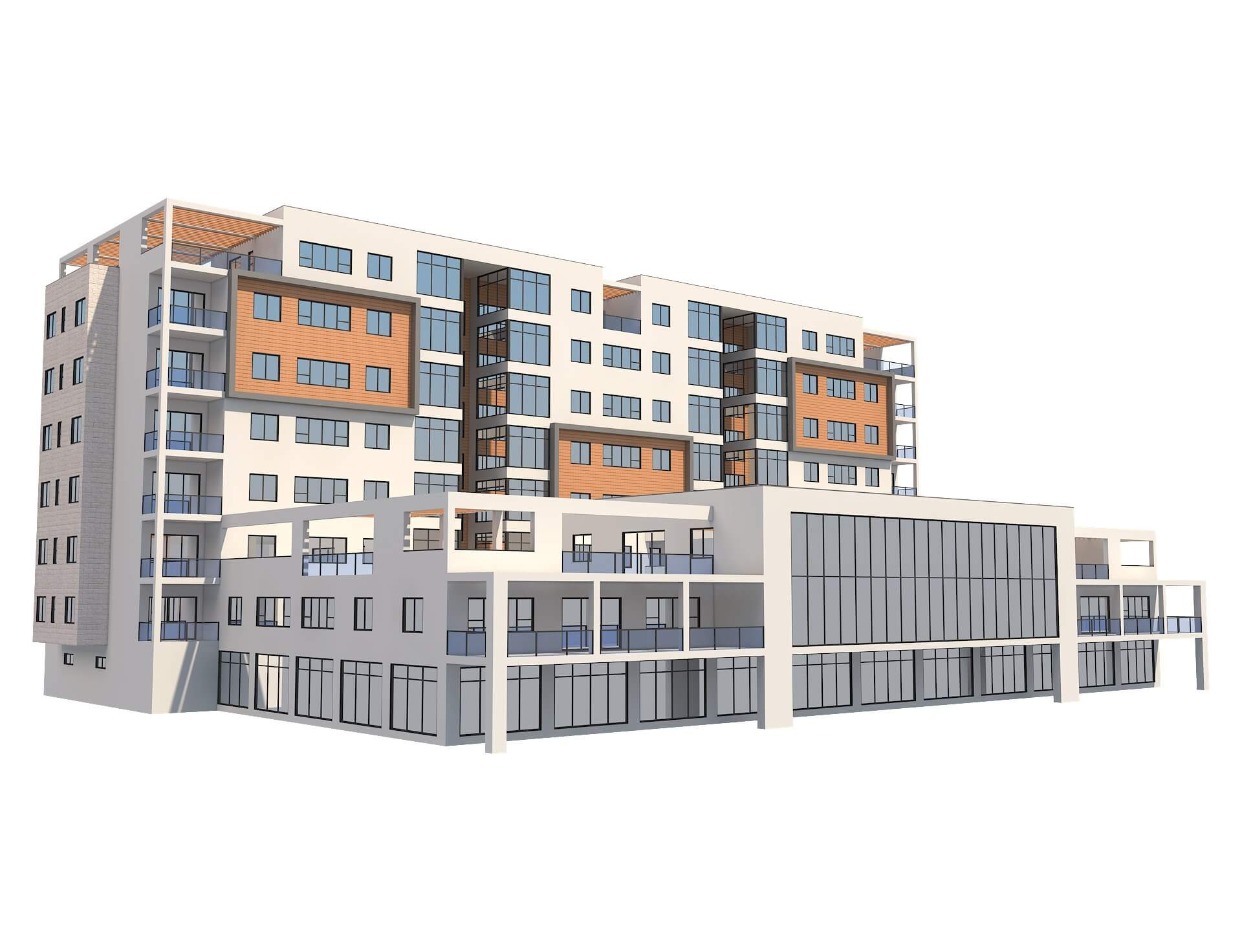 Multi Family House 2 - 3D Model by virtual3d