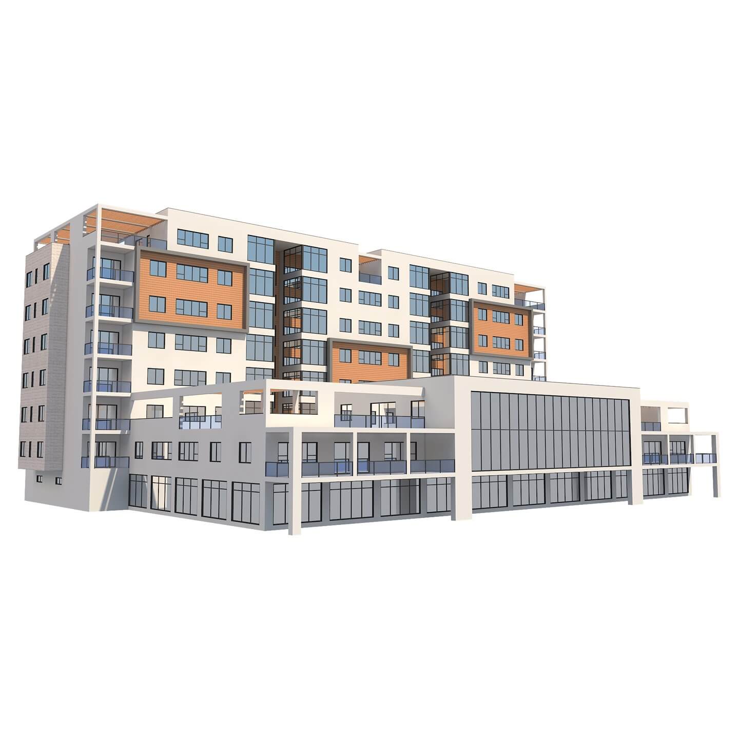 Multi Family House 2 - 3D Model by virtual3d