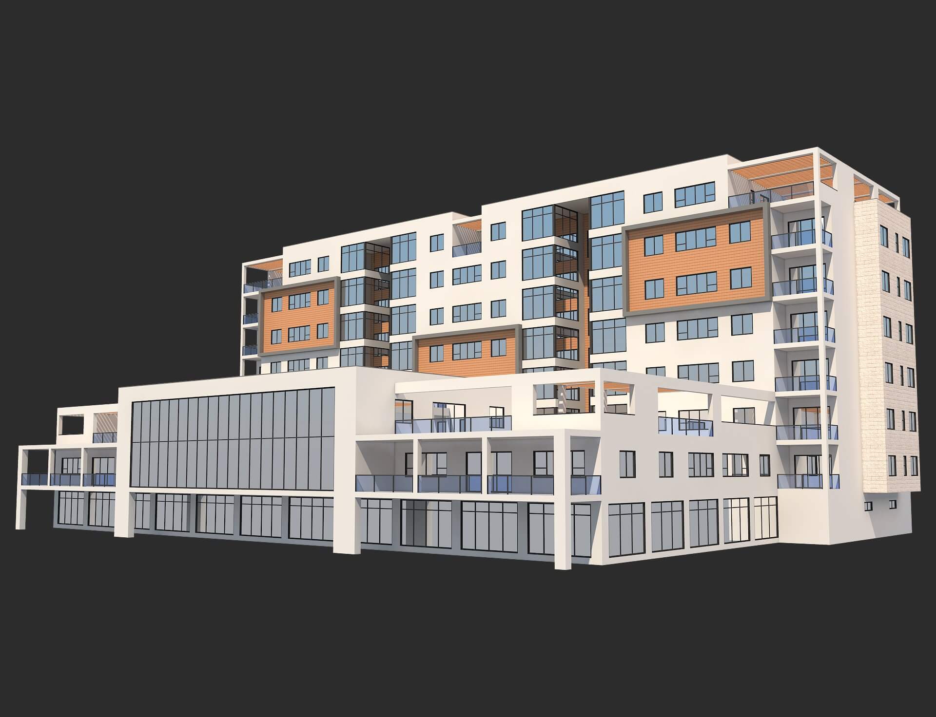 Multi Family House 2 - 3D Model by virtual3d