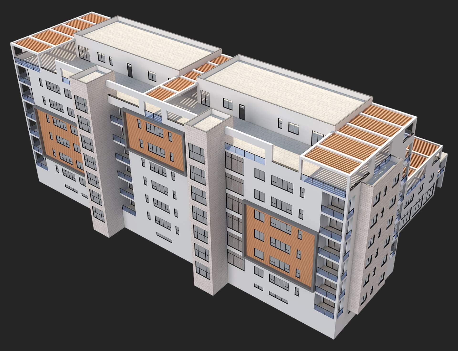 Multi Family House 2 - 3D Model by virtual3d