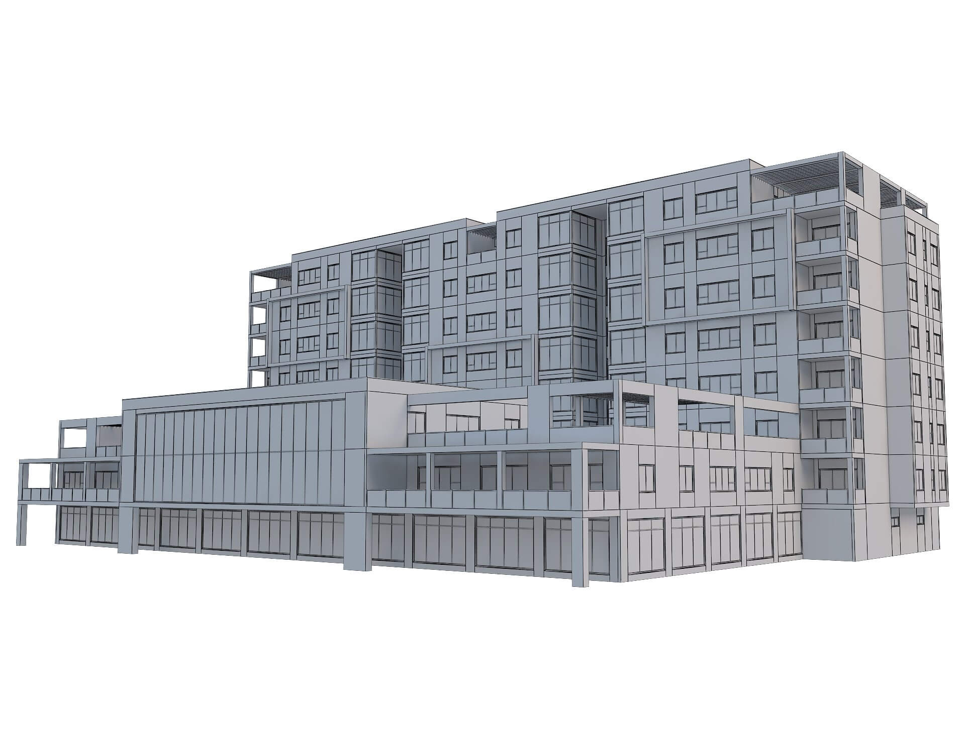 Multi Family House 2 - 3D Model by virtual3d
