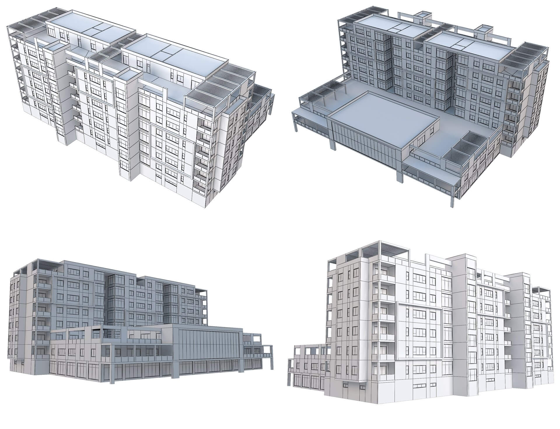 Multi Family House 2 - 3D Model by virtual3d