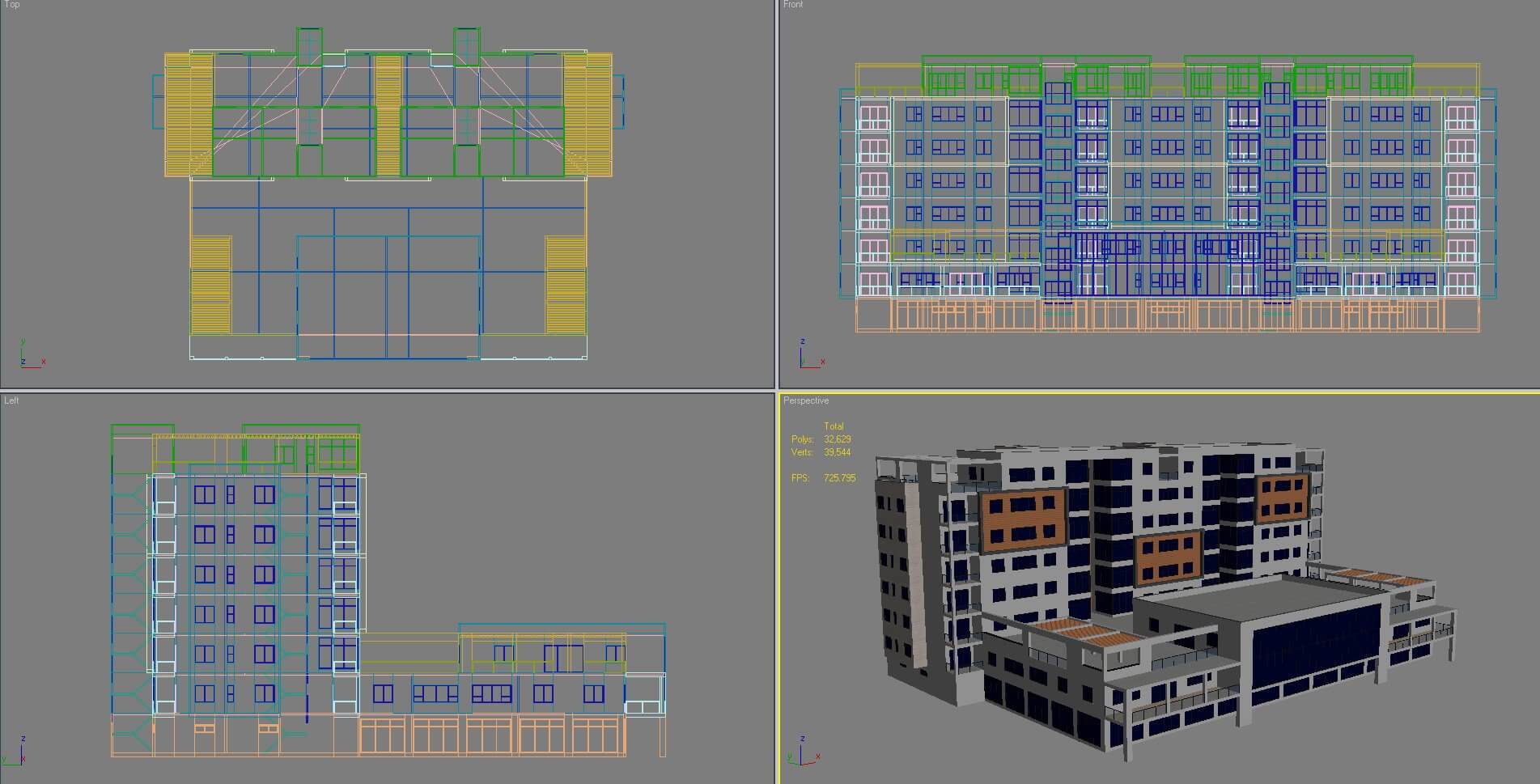 Multi Family House 2 - 3D Model by virtual3d