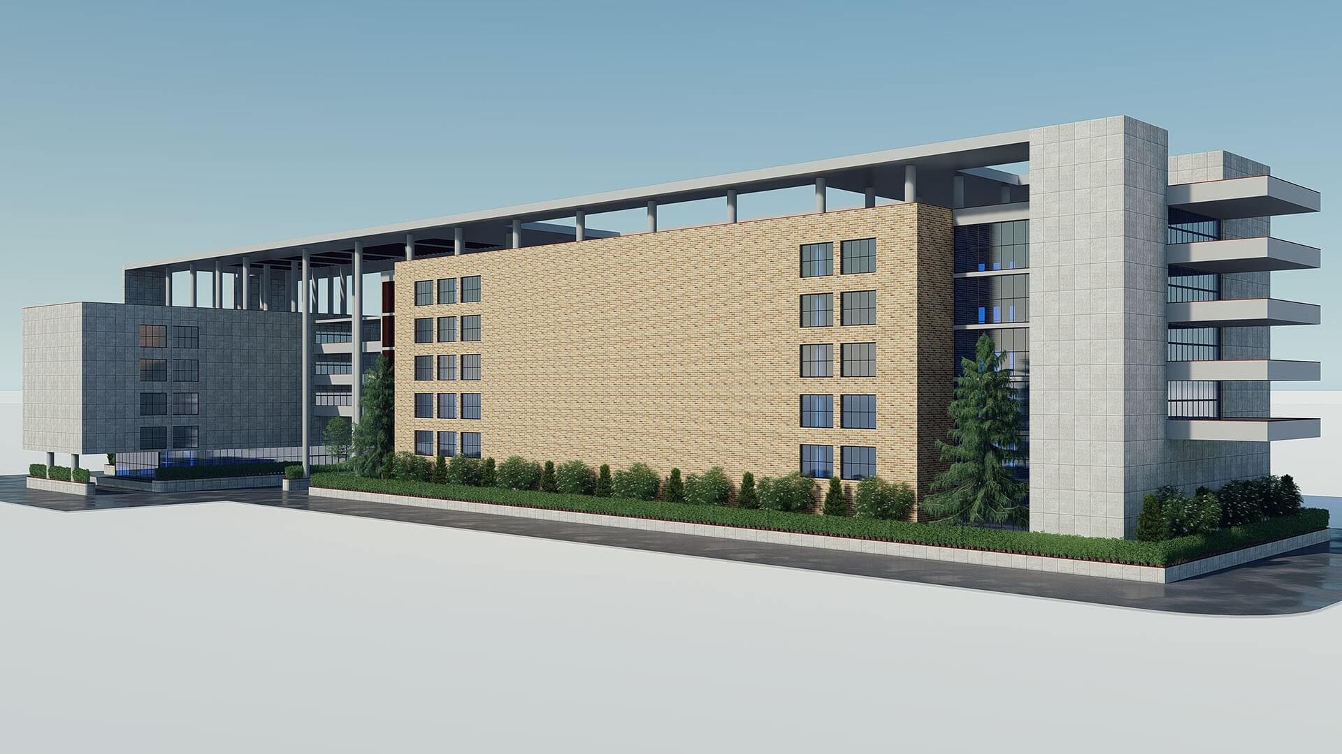 Office Building 1 - 3D Model by virtual3d