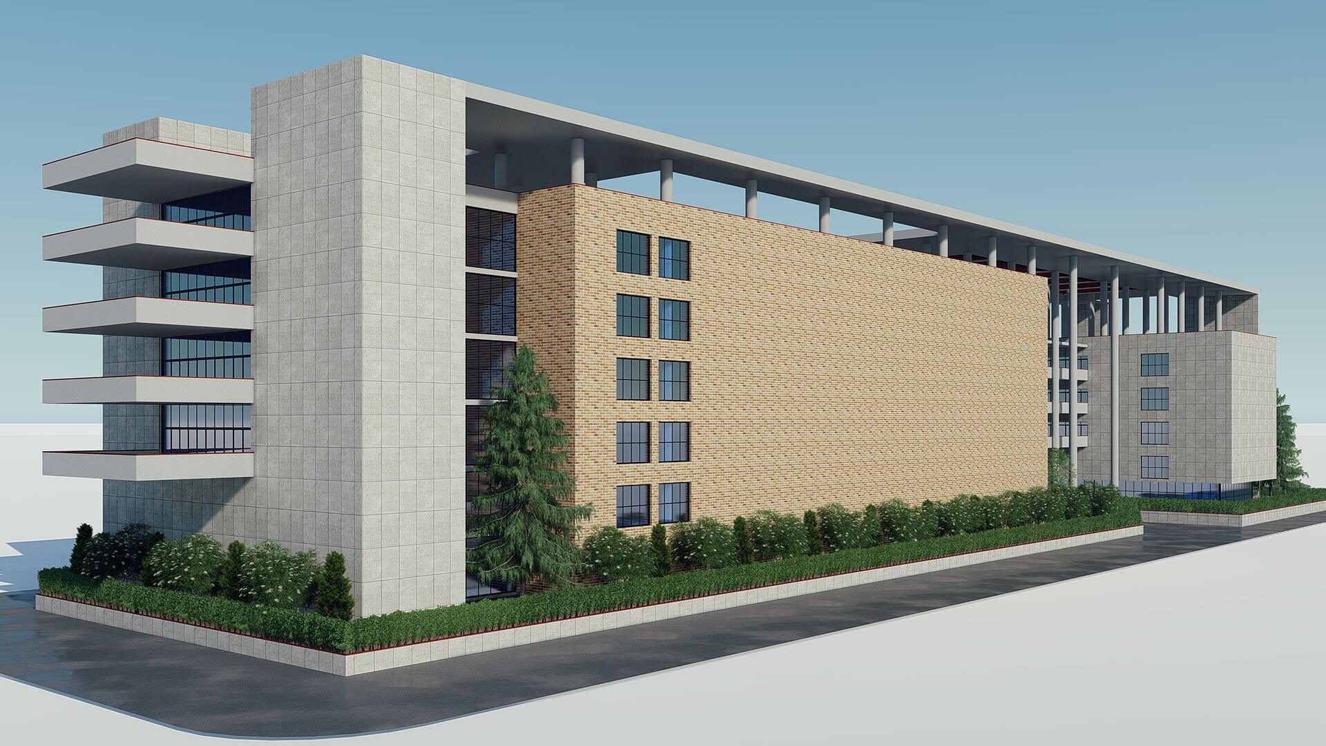 Office Building 1 - 3D Model by virtual3d