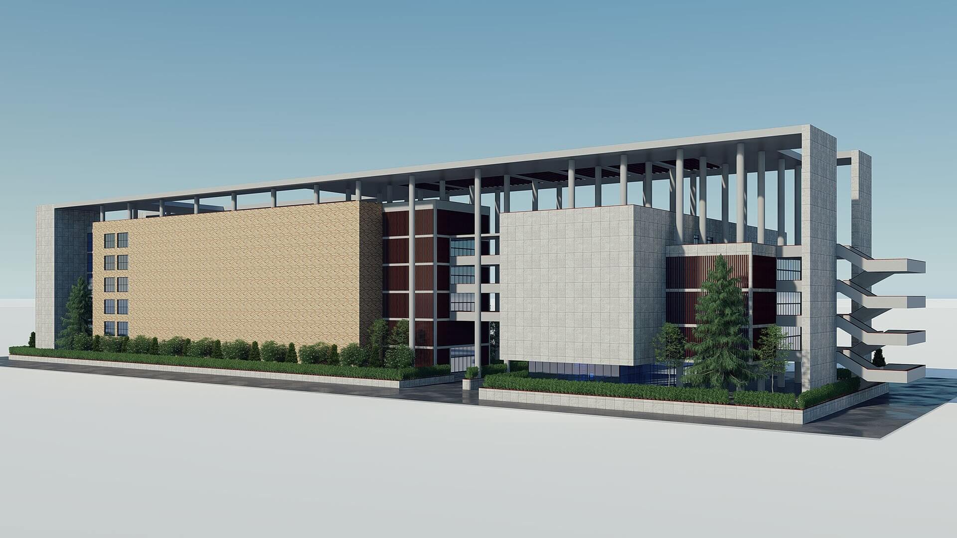 Office Building 1 - 3D Model by virtual3d